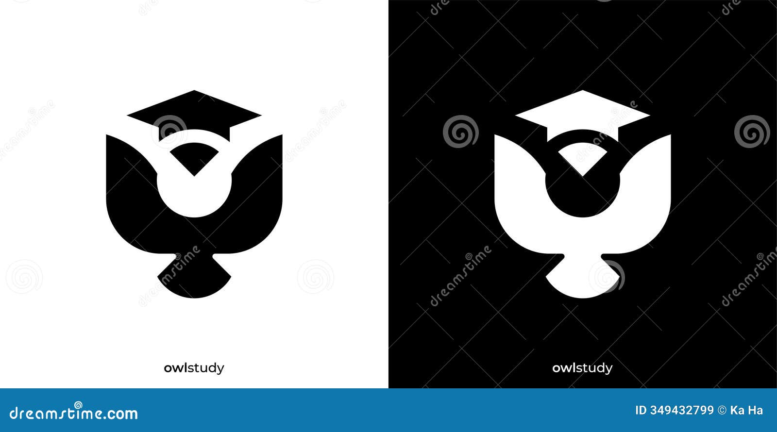 Creative Owl Study Logo. Owl and Graduation Hat Icon Graphic Stock ...
