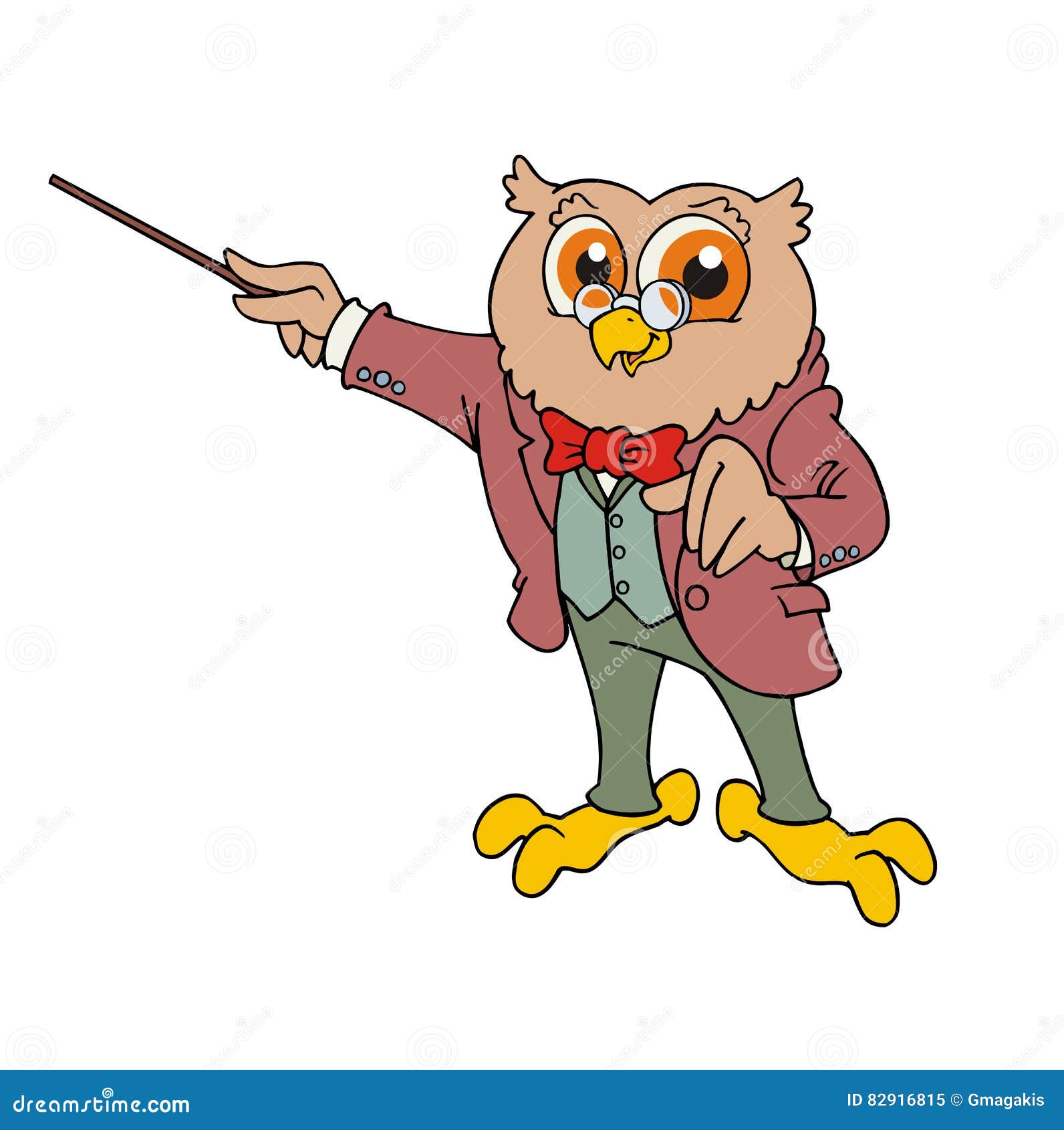 Owl teacher stock illustration. Illustration of wisdom - 82916815