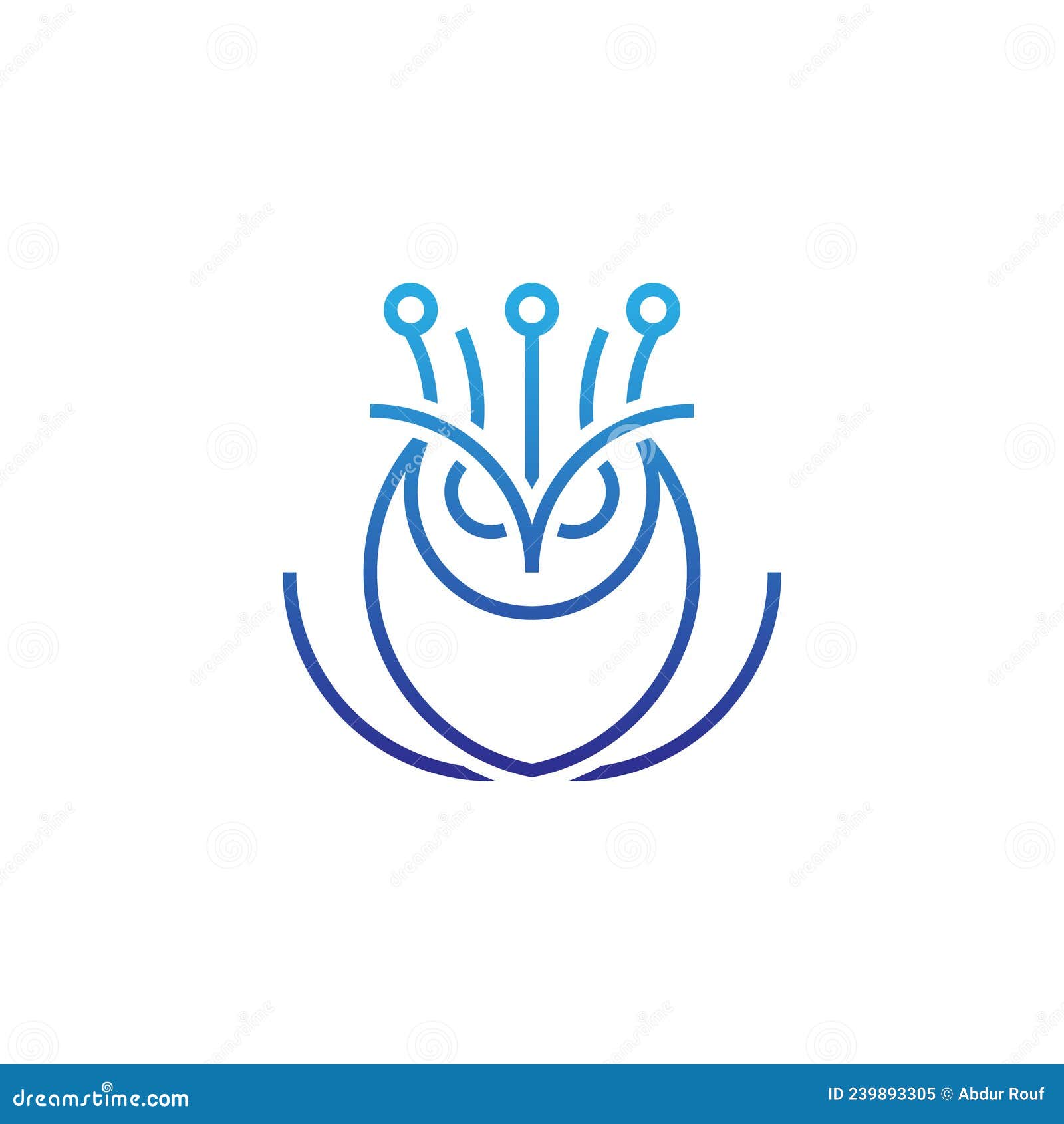 Owl Tech Line Logo Template Stock Vector - Illustration of color ...