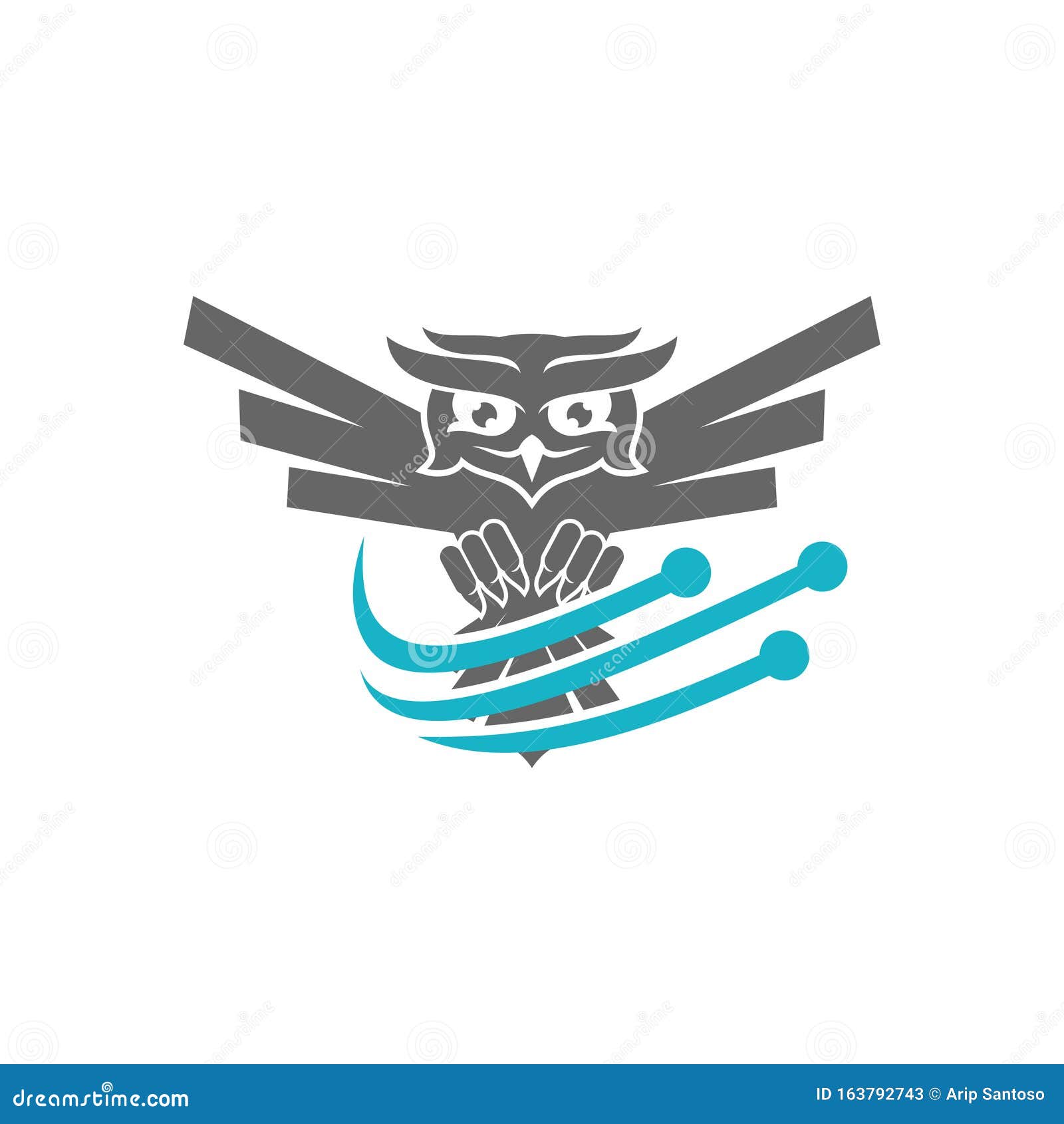 Owl Technology Logo Design Vector Template Isolated Stock Vector ...