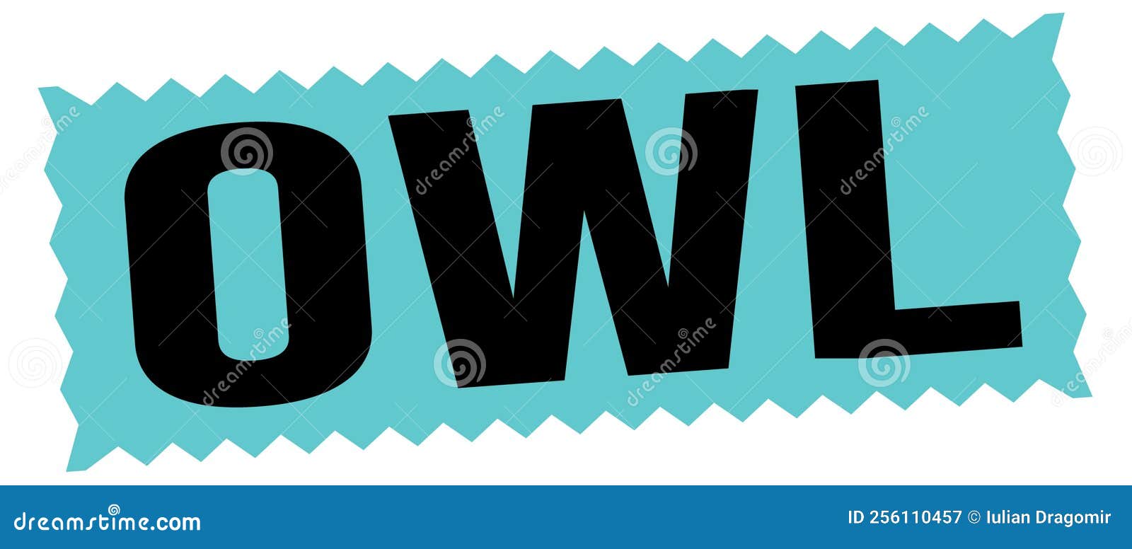 OWL Text Written on Blue-black Stamp Sign Stock Illustration ...