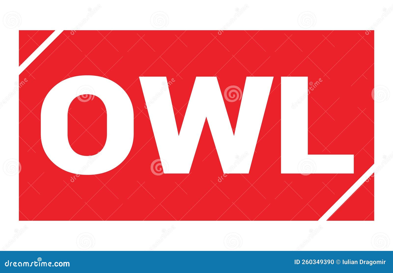 OWL Text Written on Red Stamp Sign Stock Illustration - Illustration of ...