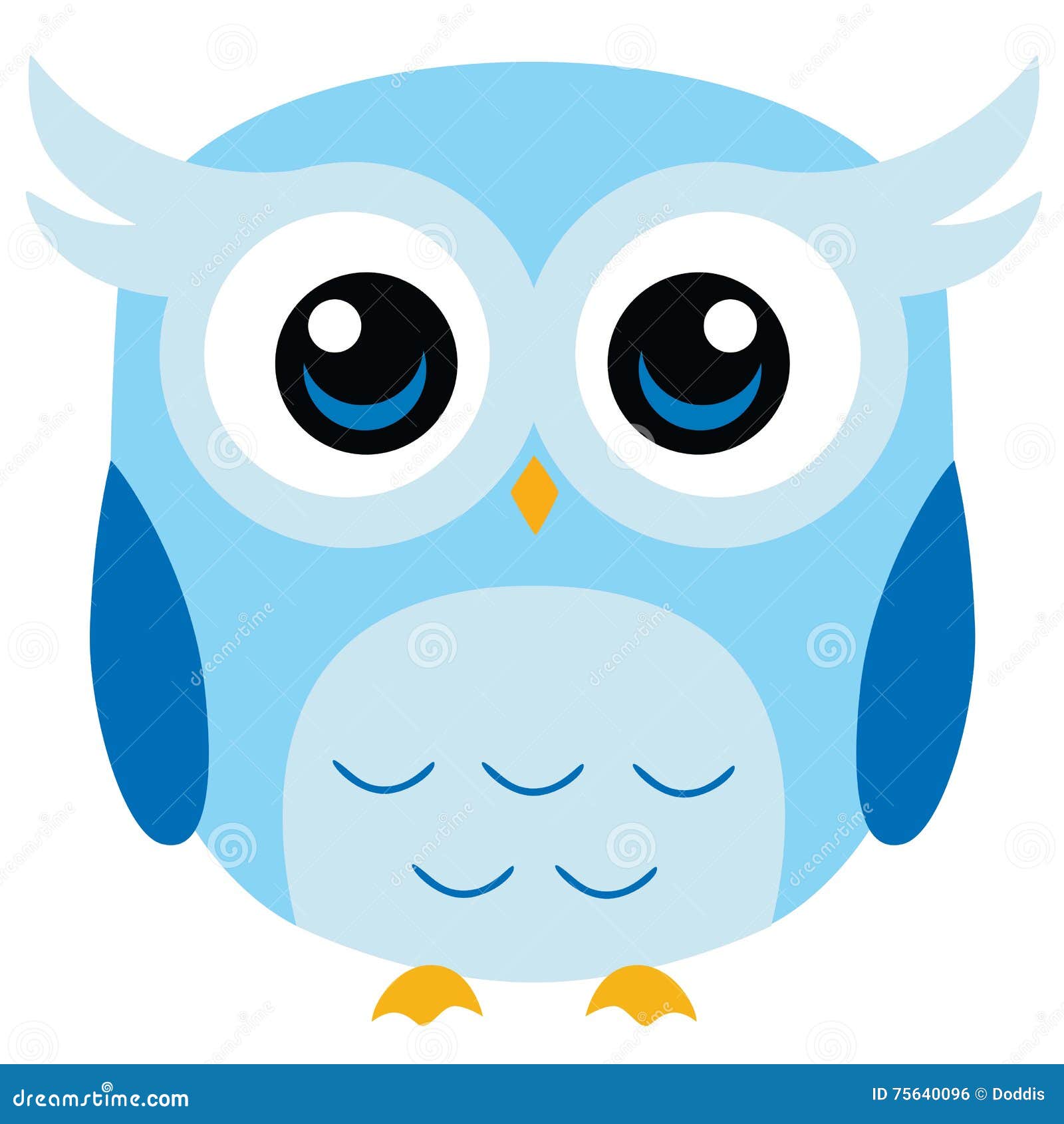 Owl Vector Cartoon lindo ilustración del vector. Ilustración de bosque ...