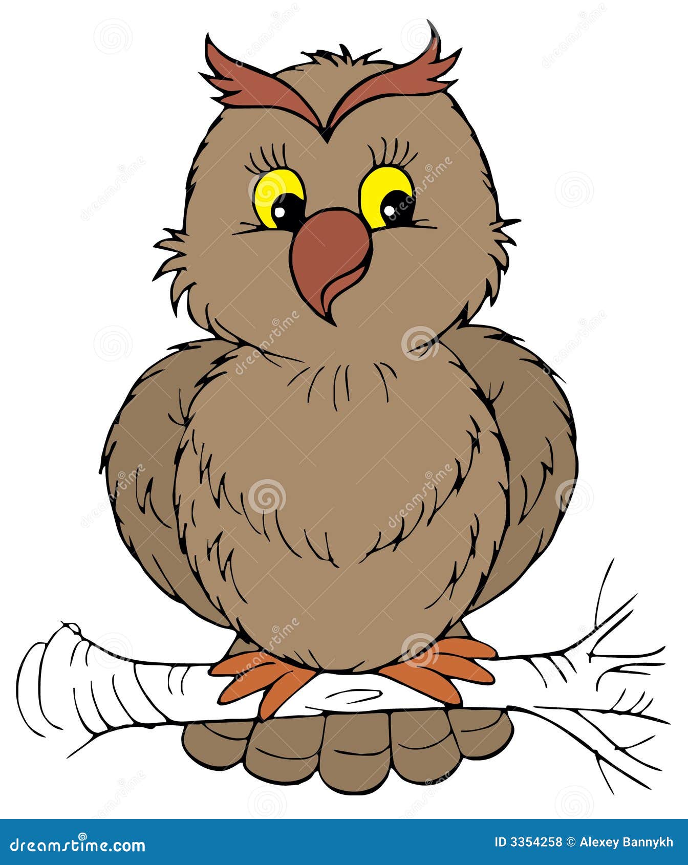 Owl (vector clip-art) stock vector. Illustration of childhood - 3354258