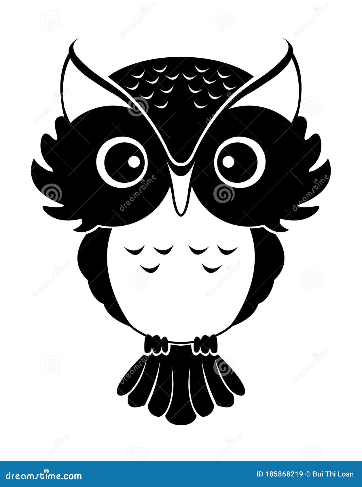 Owl Clip Art Black Cute