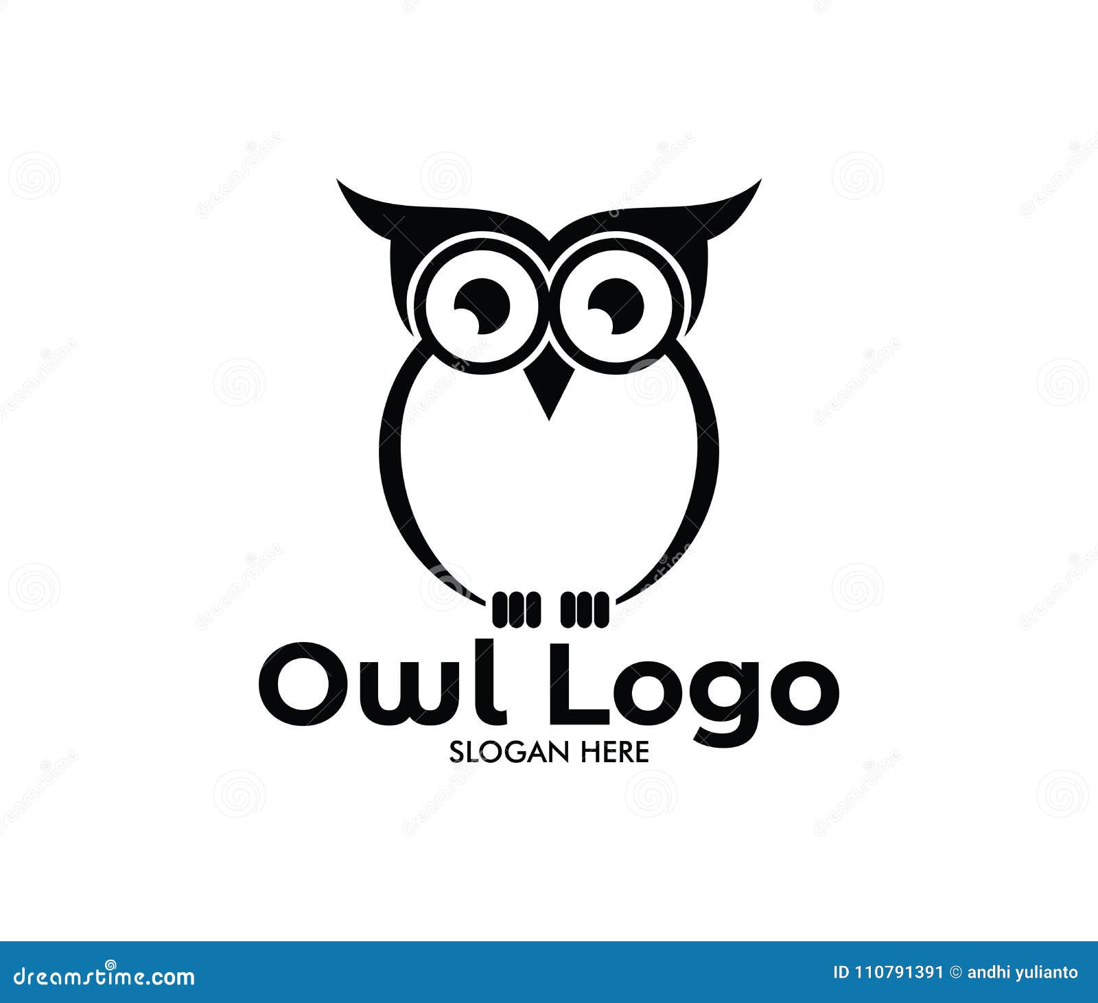 Owl Wisdom Vector Logo Design Stock Illustration - Illustration of ...