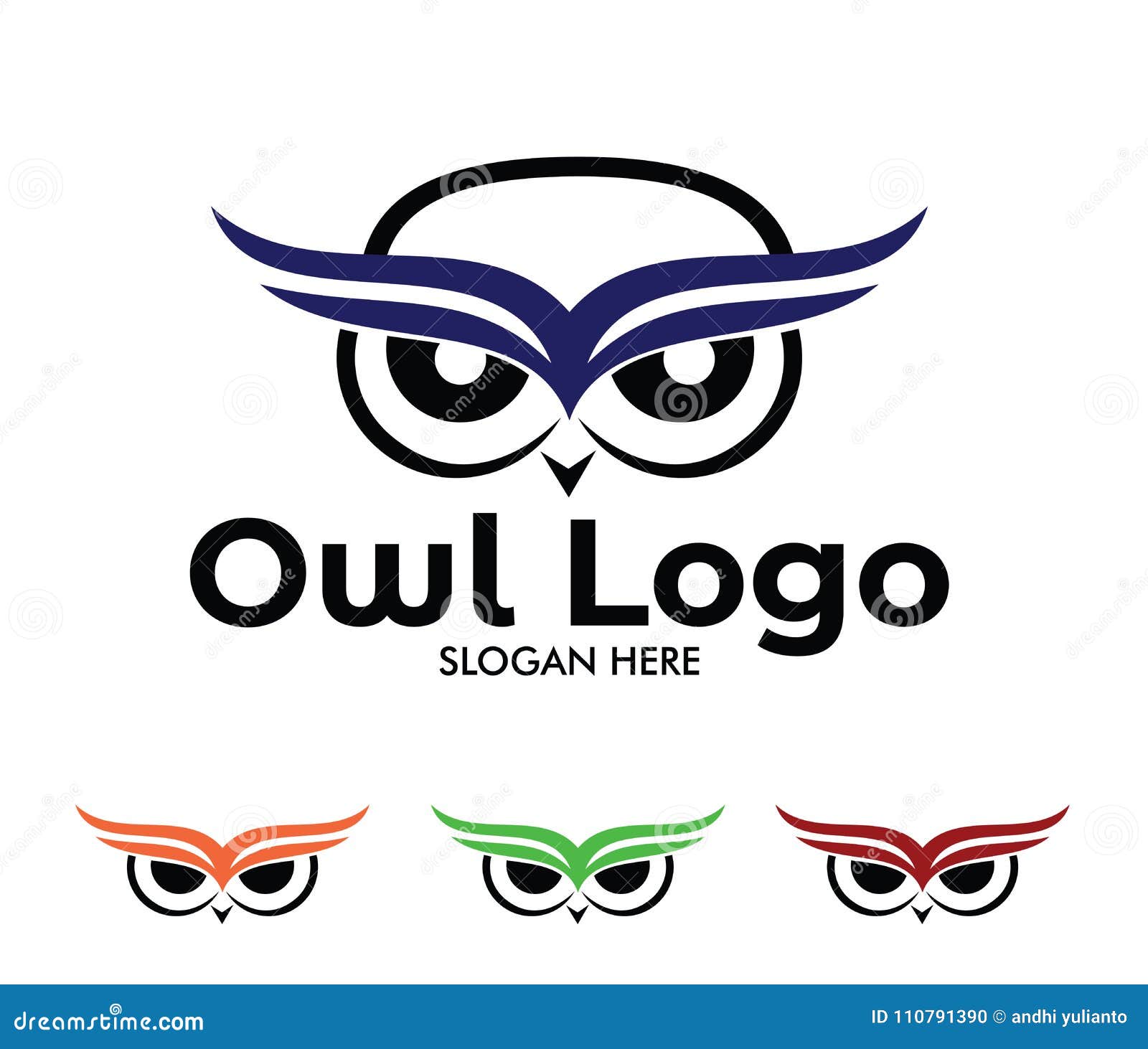 Owl Wisdom Vector Logo Design Stock Illustration - Illustration of ...
