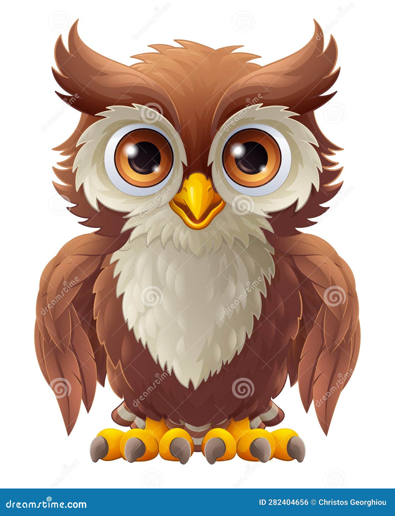 Owl Wise Old Bird Cartoon stock vector. Illustration of cartoon - 282404656