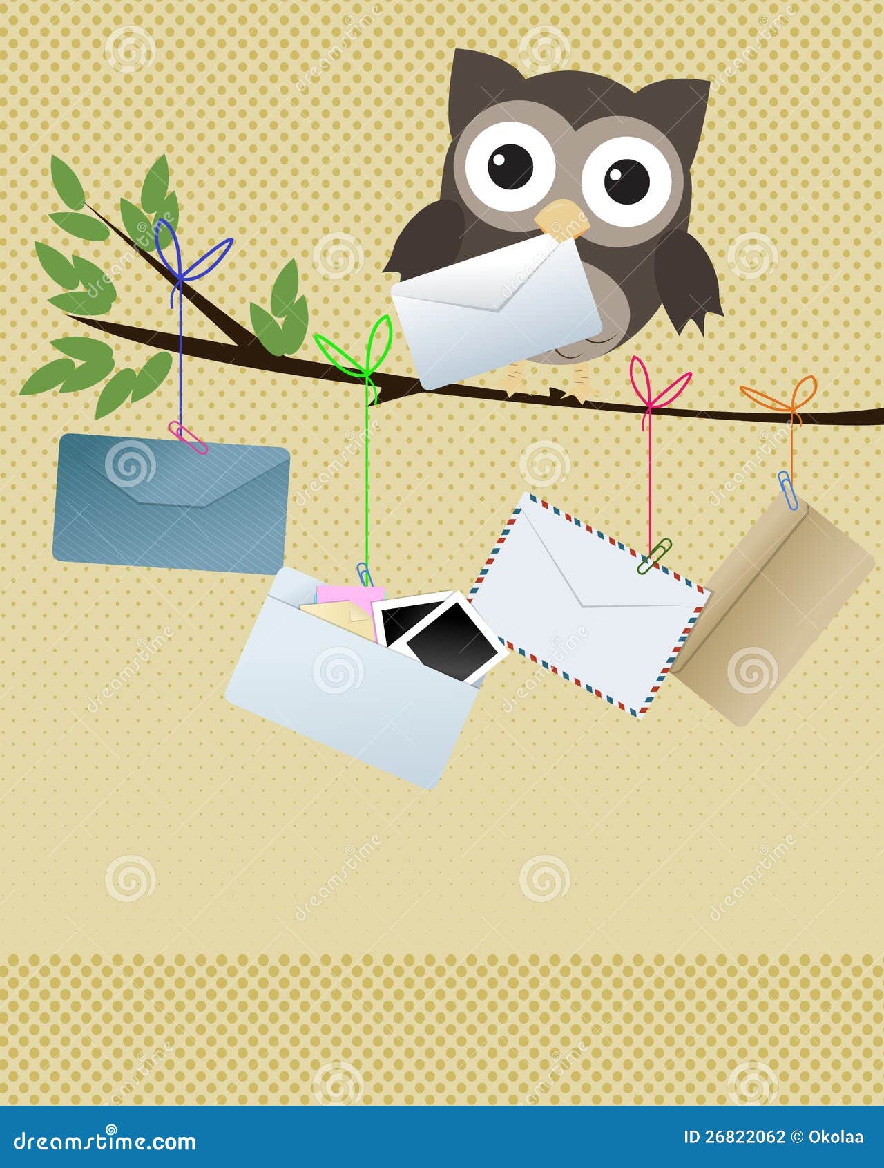 Owl you got mail stock vector. Illustration of carrier - 26822062