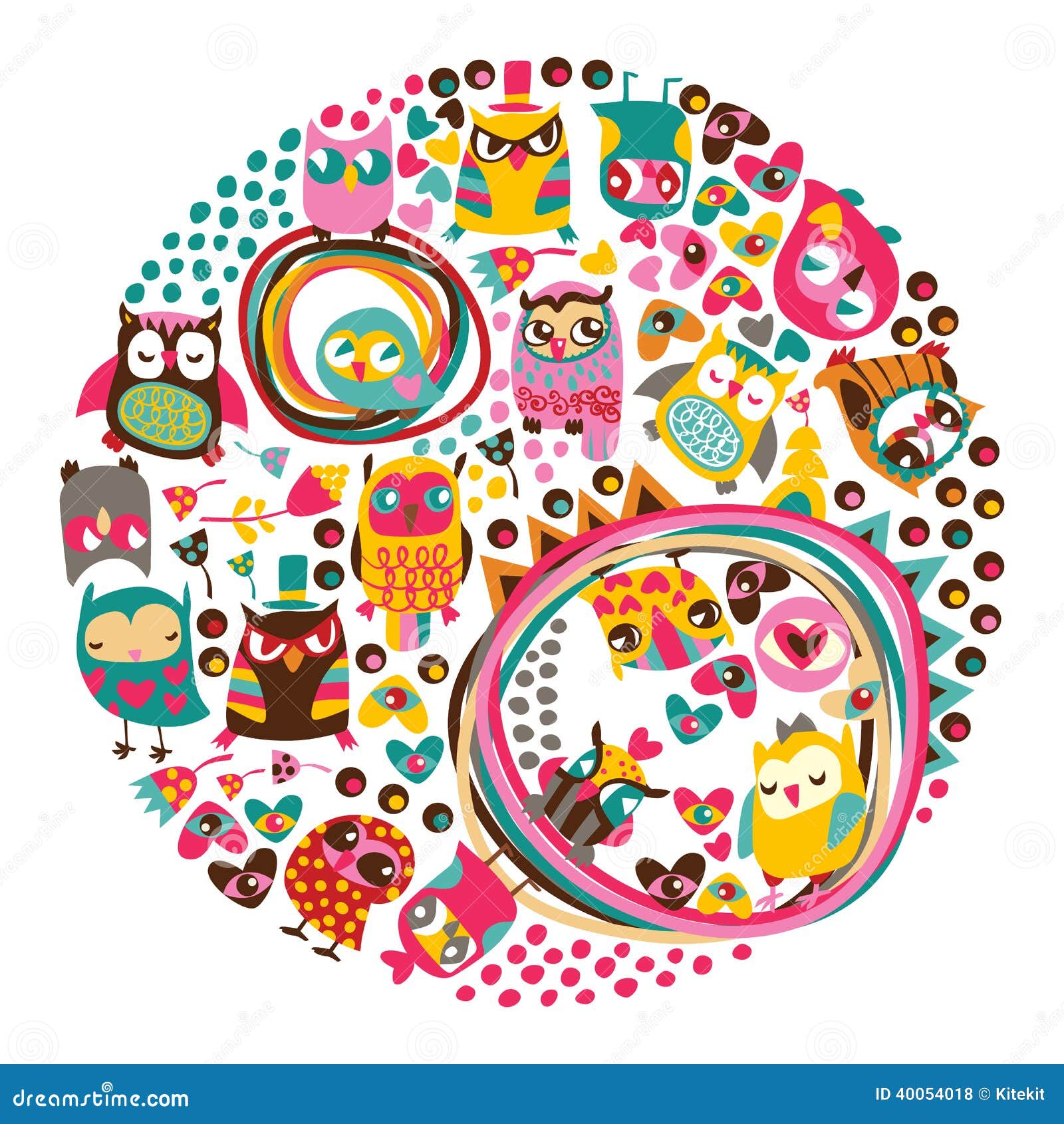 Circle Owls Stock Illustrations – 472 Circle Owls Stock Illustrations ...