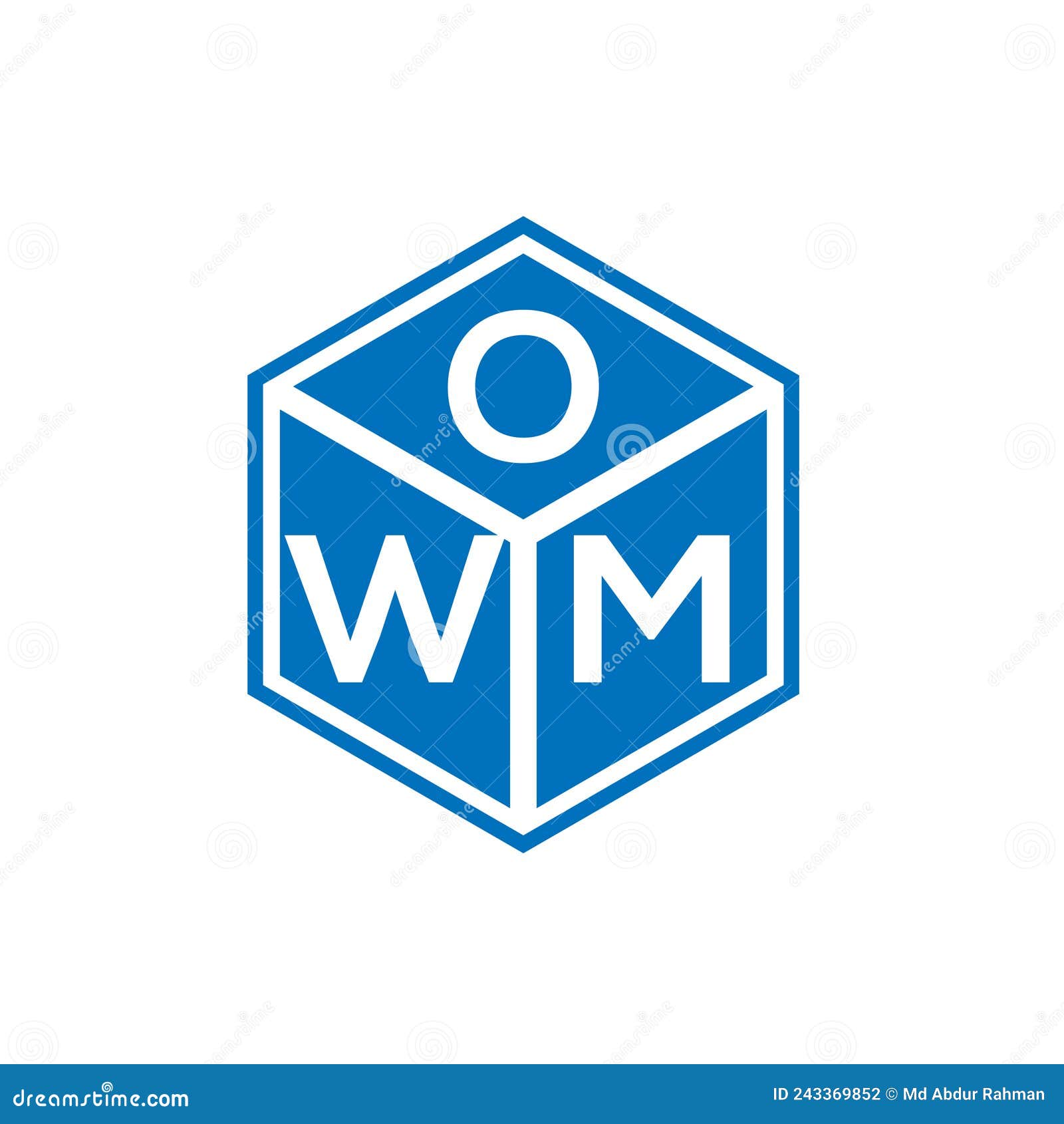 OWM Letter Logo Design on Black Background. OWM Creative Initials ...