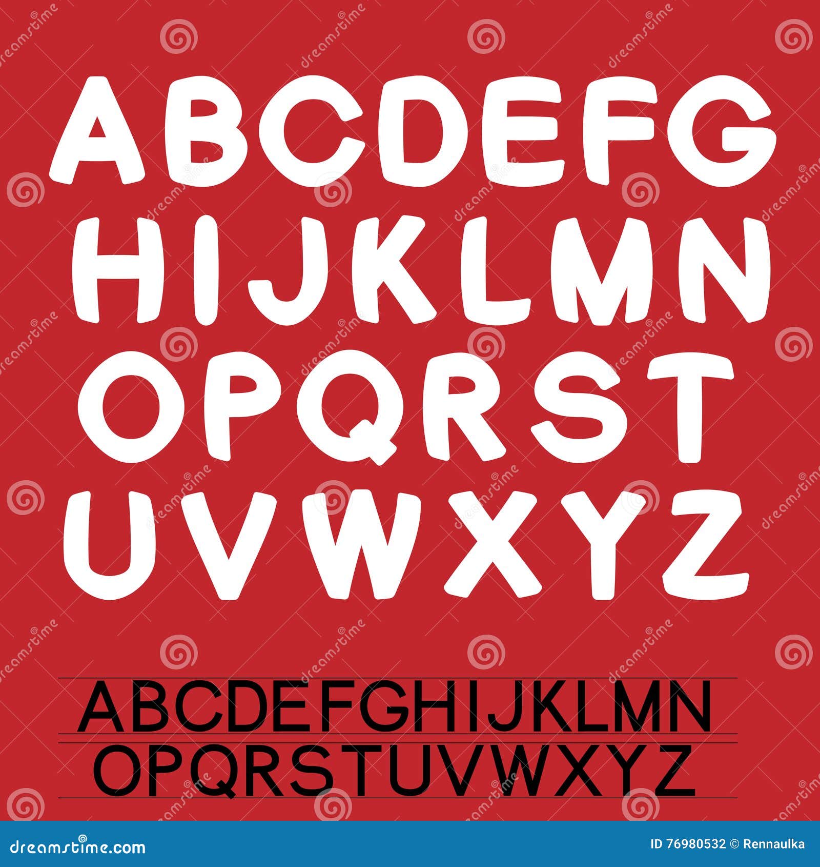 Alphabet Simple Modern Graffiti Font Type Cartoon Vector ...