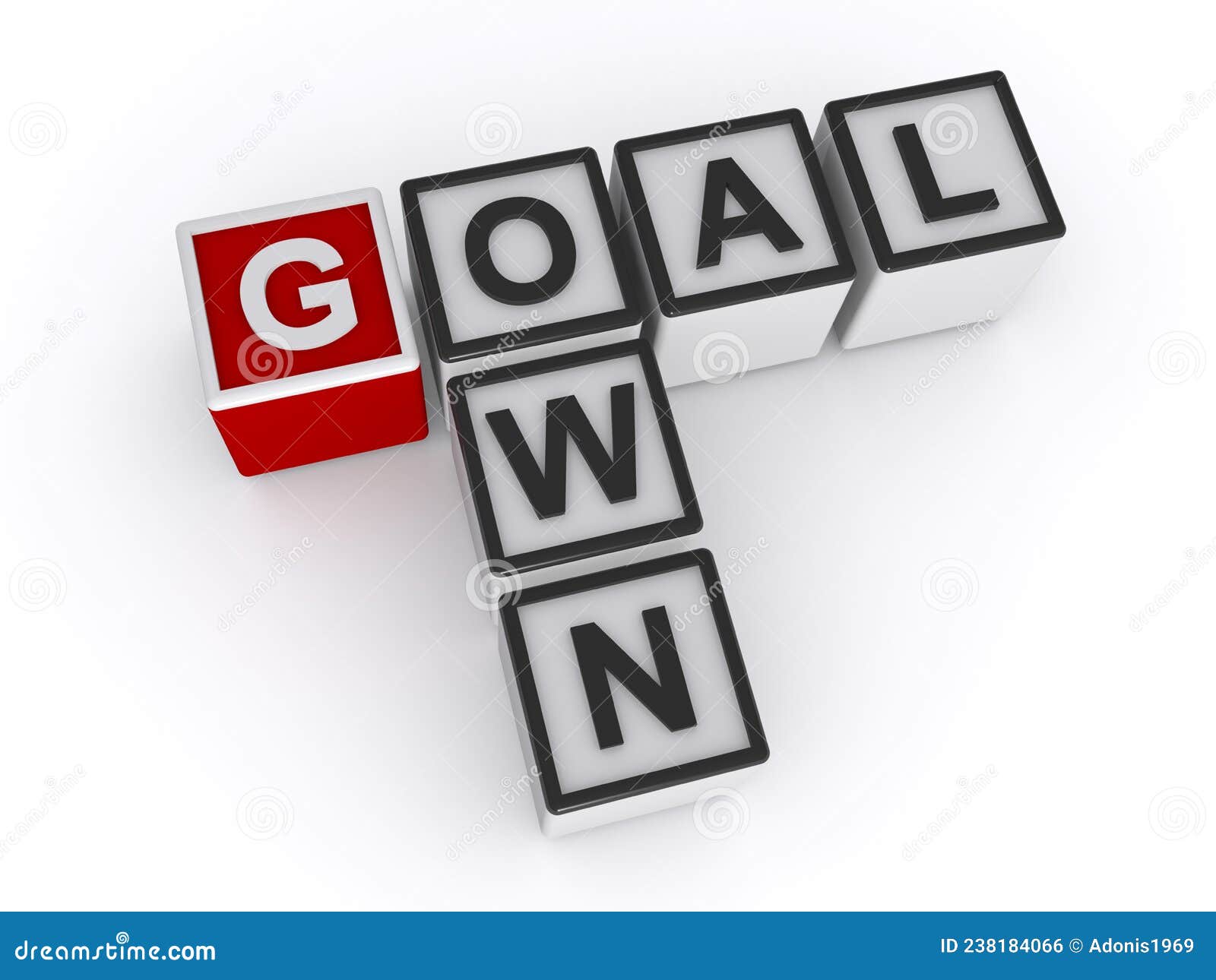 GOAL Word Written On Wooden Blocks And Stethoscope On Light Blue ...