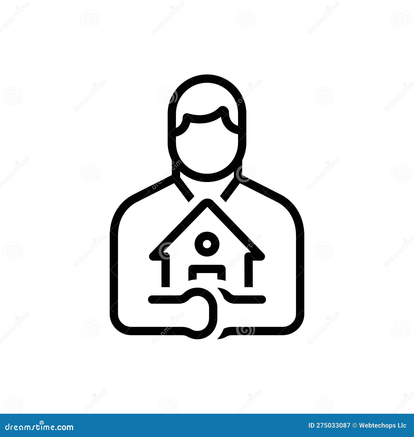 Black Line Icon for Own, Personal and Ownership Stock Vector ...