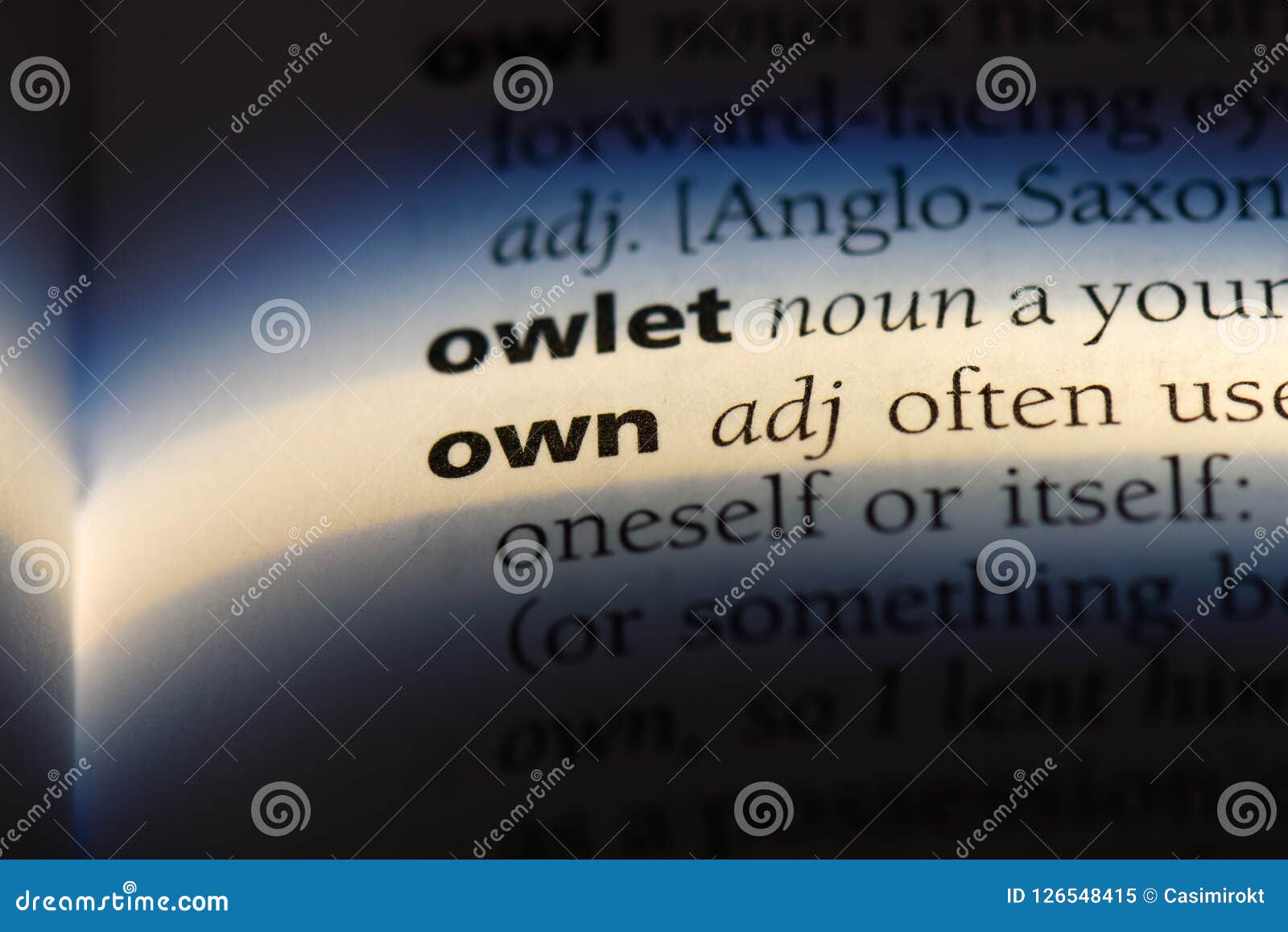 Own stock image. Image of macro, idea, word, page, concept - 126548415