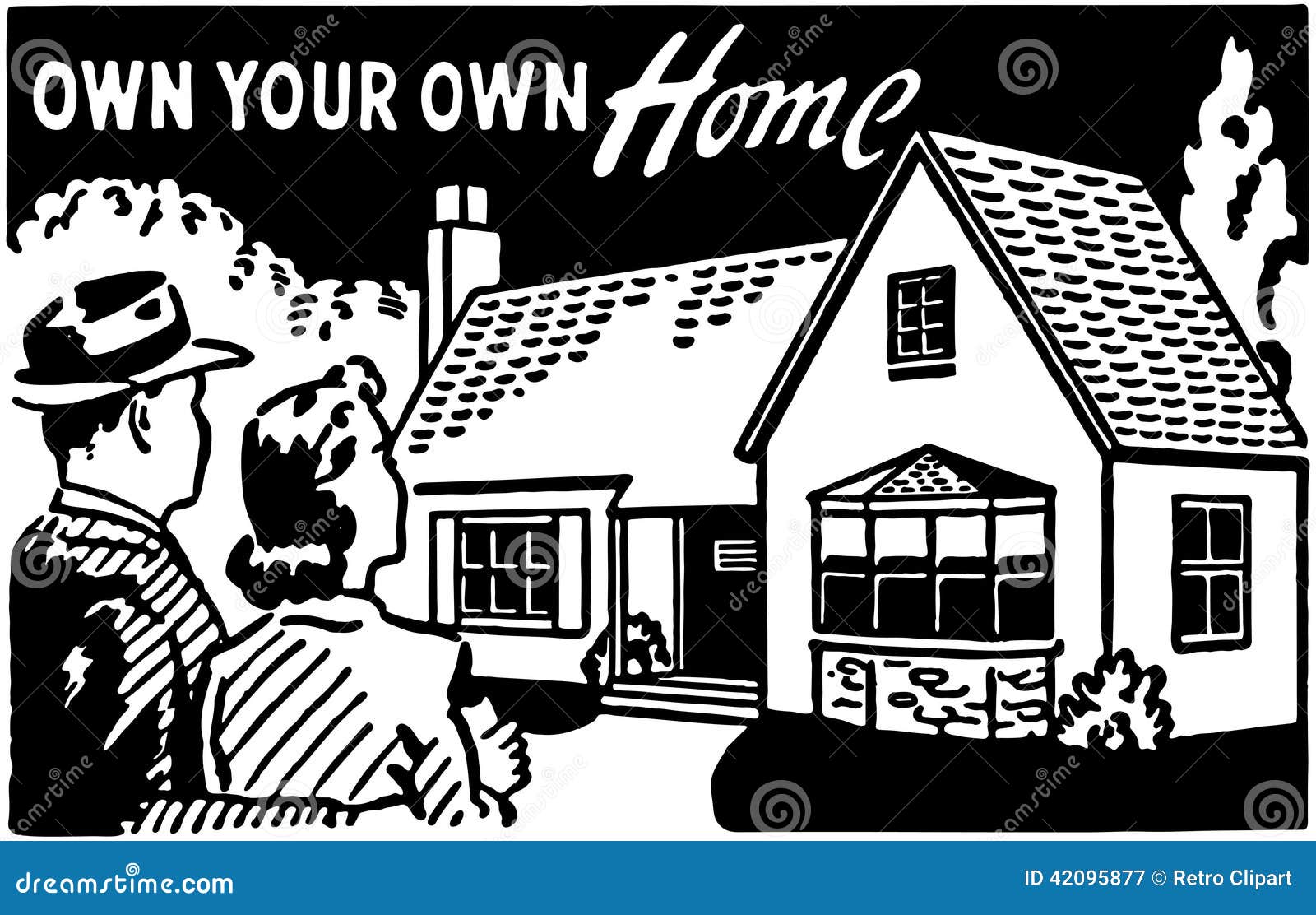 Own Your Own Home 3 stock vector. Illustration of buildings - 42095877