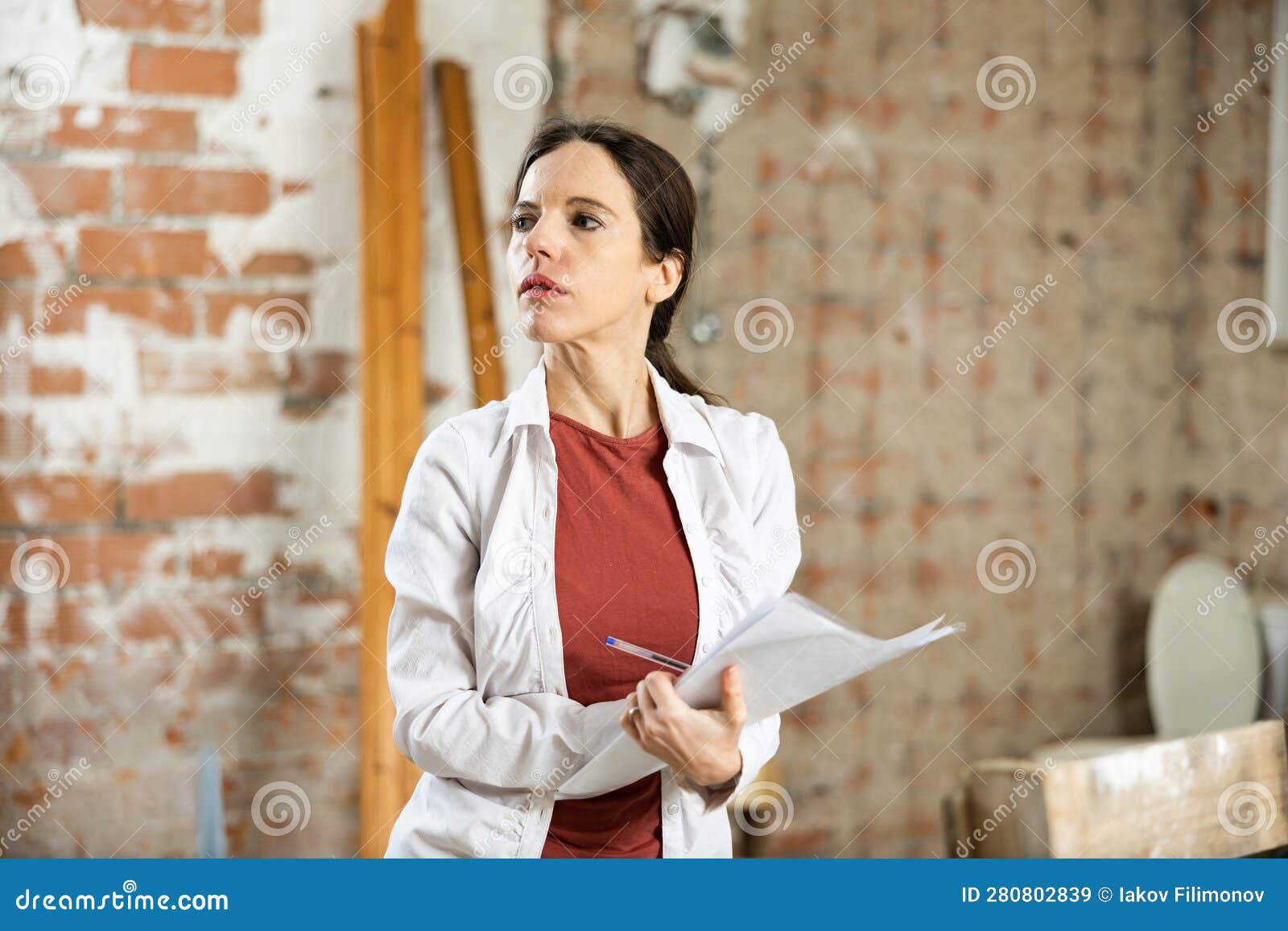 Owner of the Apartment Checks the Completed Repair Work According To ...
