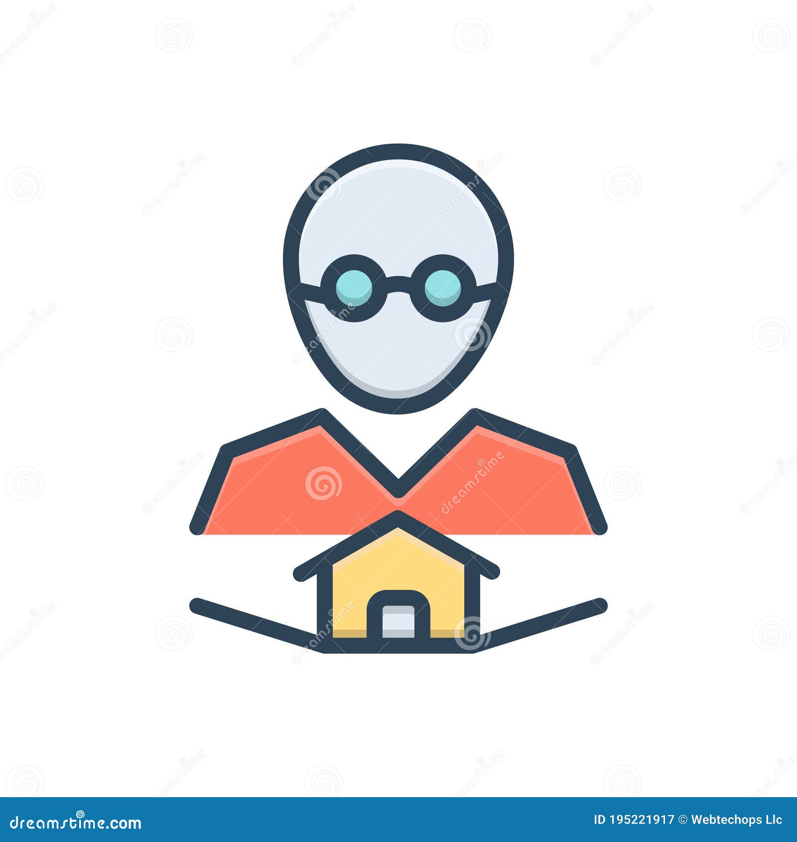 Color Illustration Icon for Owner, Boss and Master Stock Illustration ...