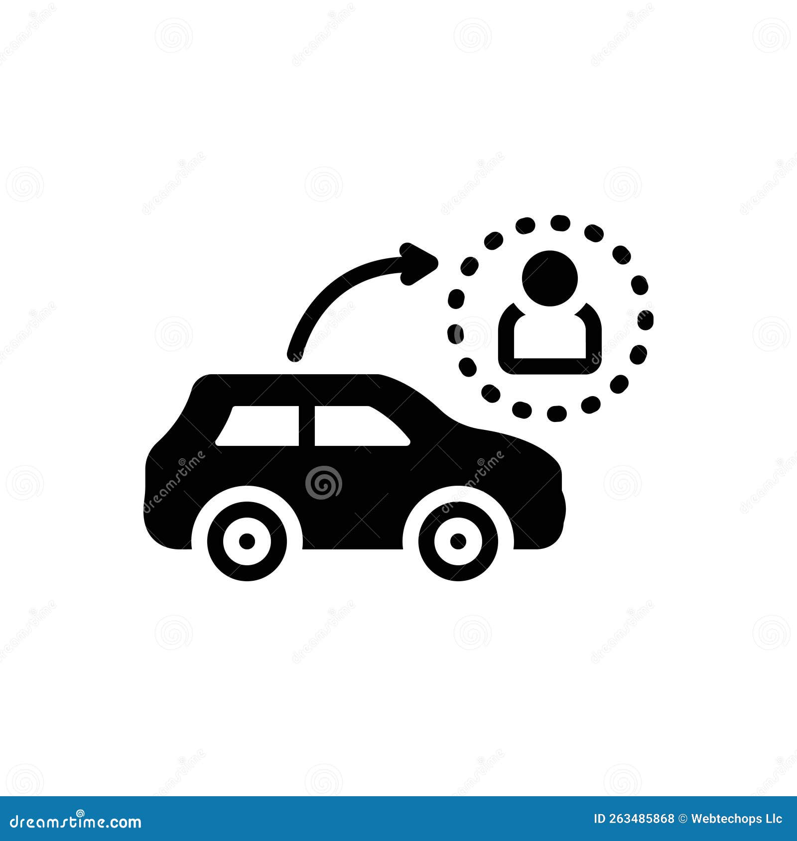 Black Solid Icon for Owner, Possessor and Car Stock Vector ...