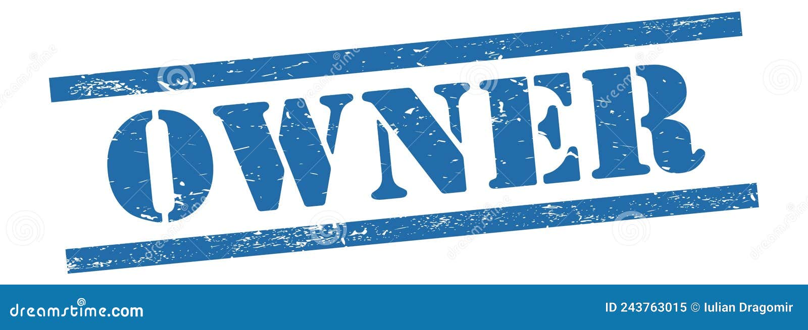 OWNER Text on Blue Grungy Lines Stamp Stock Illustration - Illustration ...