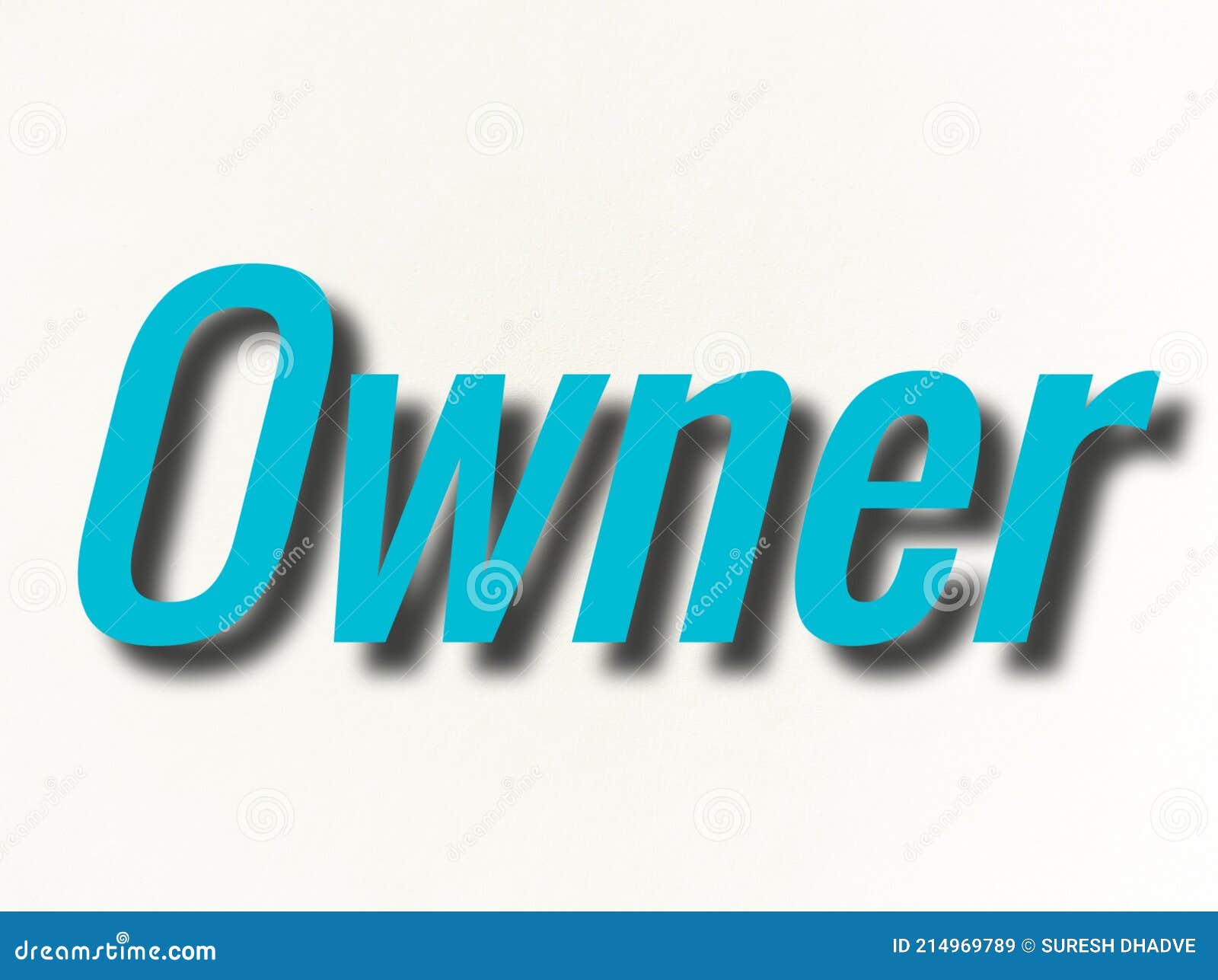 Owner Text 3d on White Backround Stock Illustration - Illustration of ...