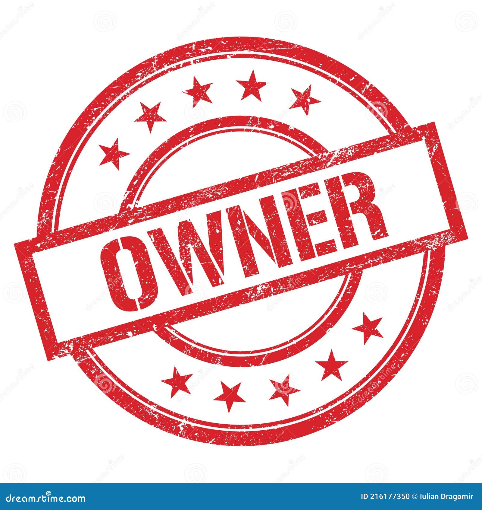 OWNER Text Written on Red Vintage Stamp Stock Illustration ...