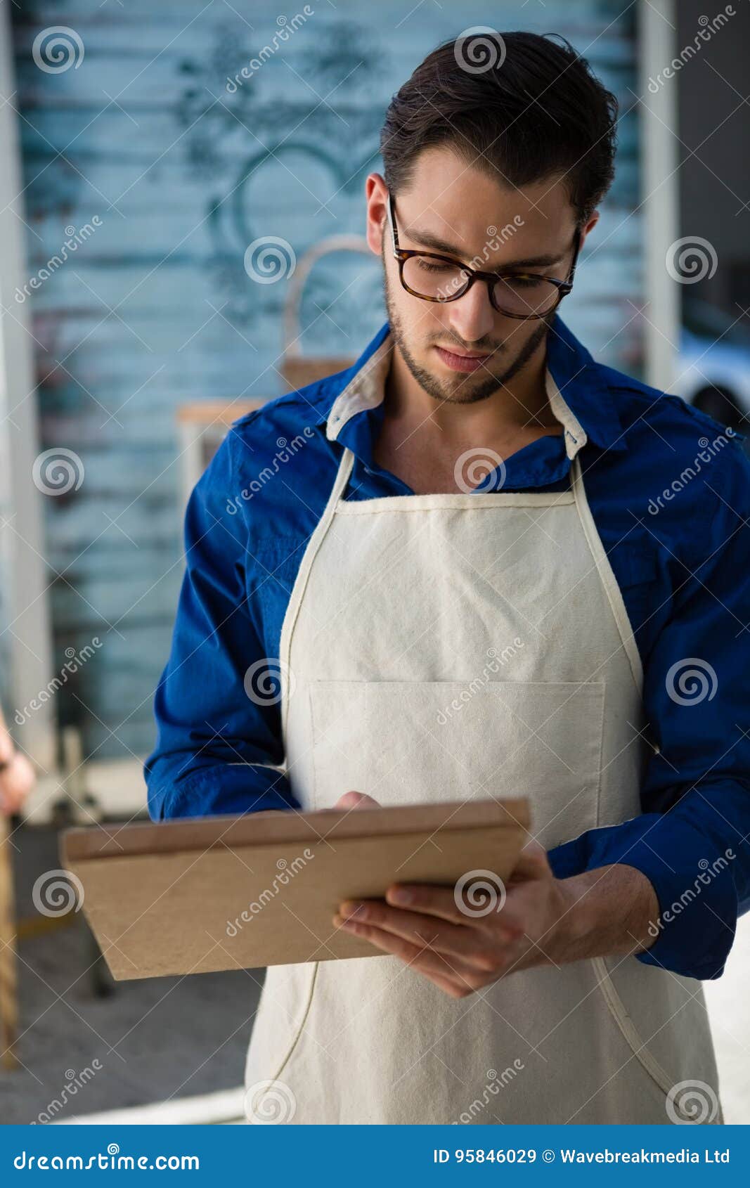 Owner Writing Menu by Food Truck Stock Image - Image of businessman ...