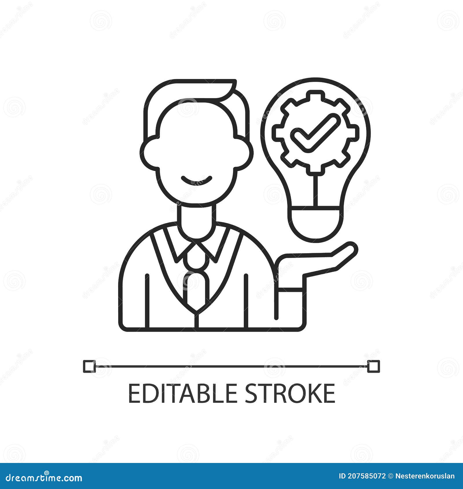 Ownership Focus Linear Icon Stock Illustration - Illustration of ...