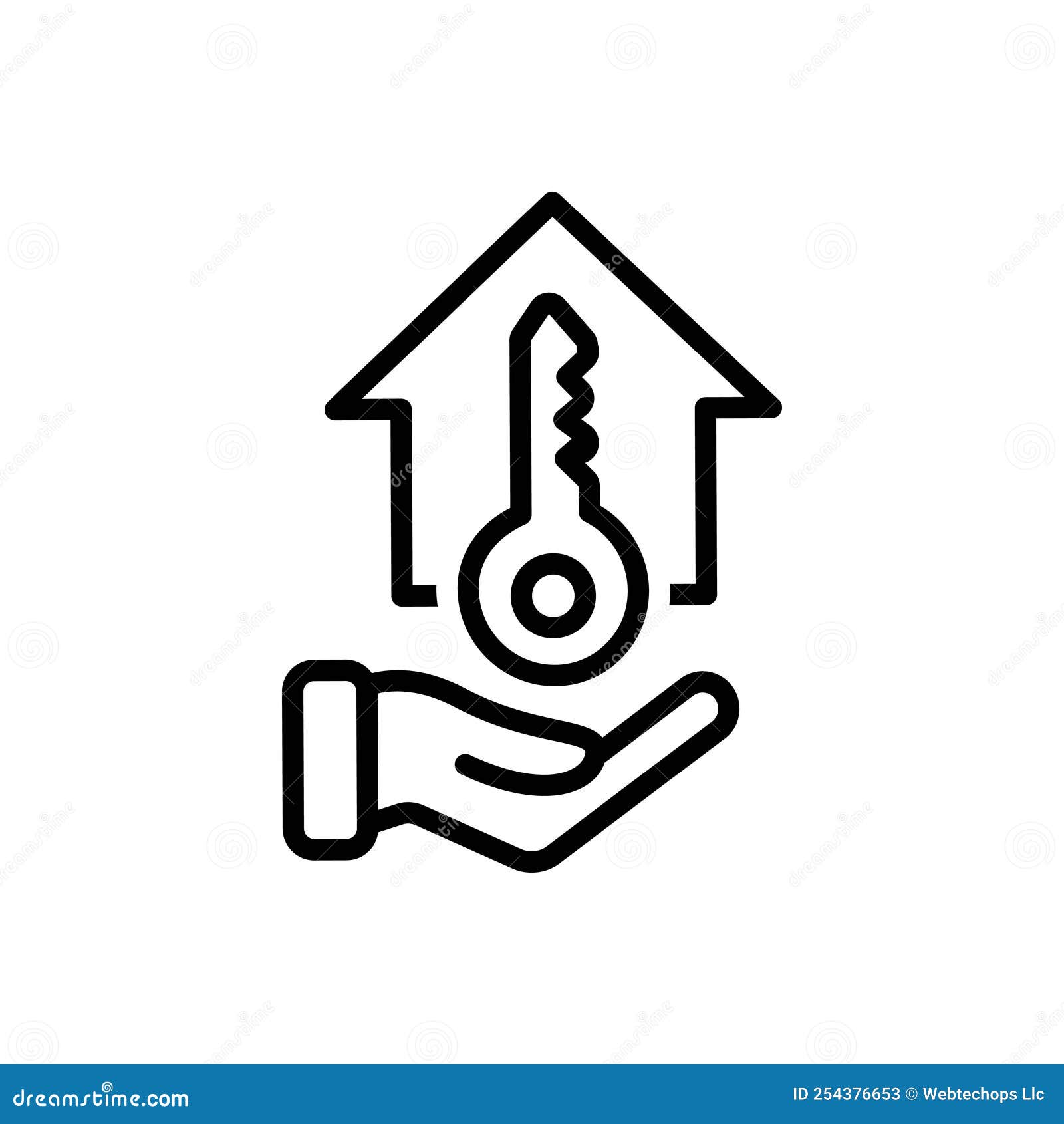Black Line Icon for Ownership, Proprietorship and Holding Stock Vector ...