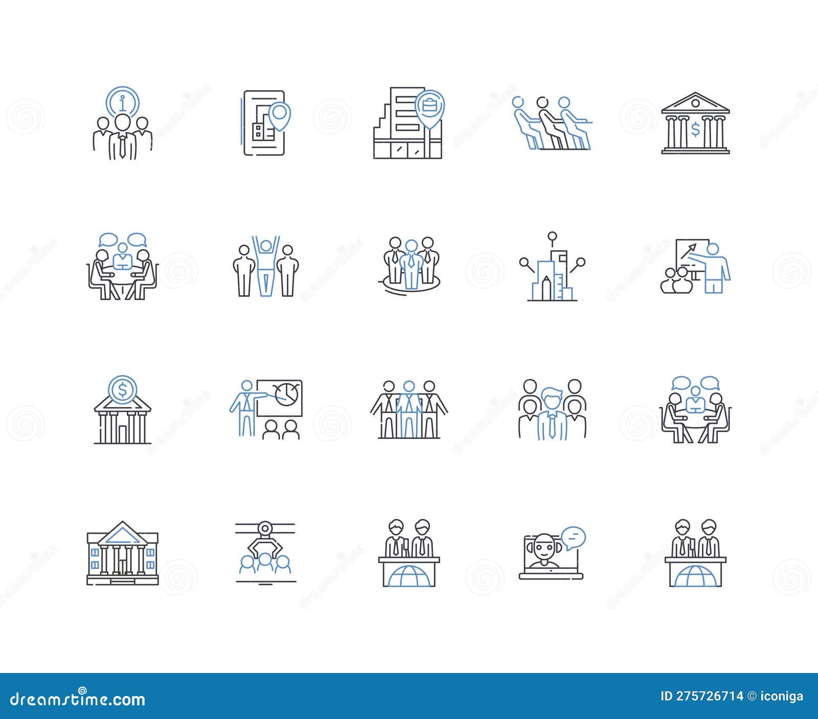 Ownership Model Line Icons Collection. Autonomy, Trust, Control ...