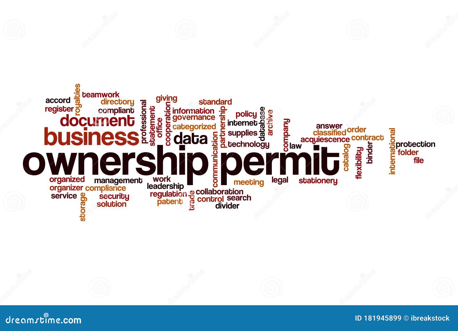 Ownership Permit Word Cloud Concept Stock Illustration - Illustration ...