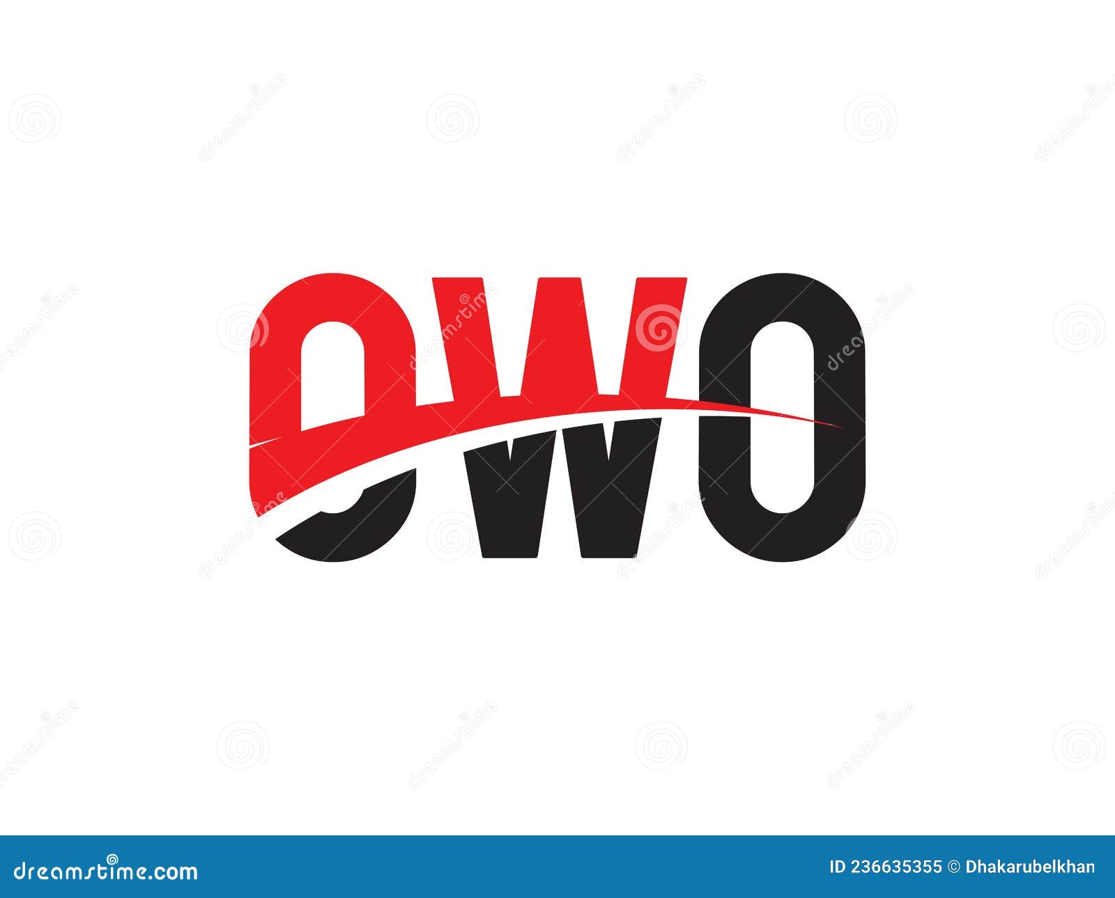 OWO Letter Initial Logo Design Vector Illustration Stock Vector ...