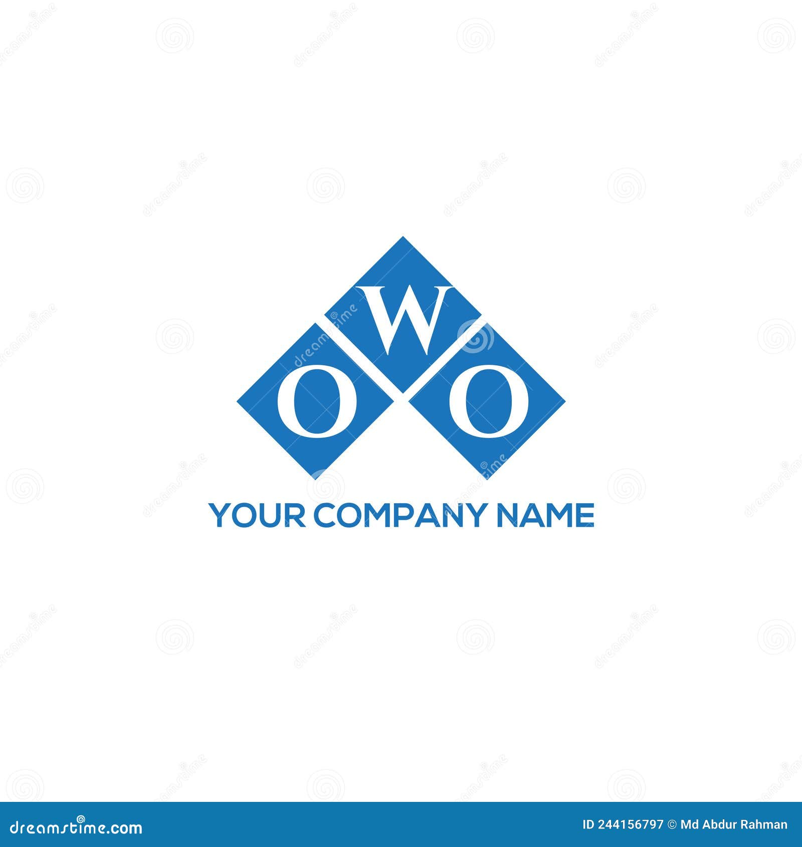 OWO Letter Logo Design On White Background. OWO Creative Initials ...