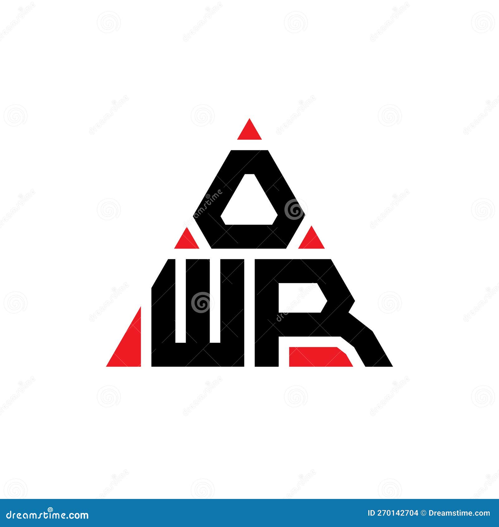 OWR Triangle Letter Logo Design with Triangle Shape. OWR Triangle Logo ...