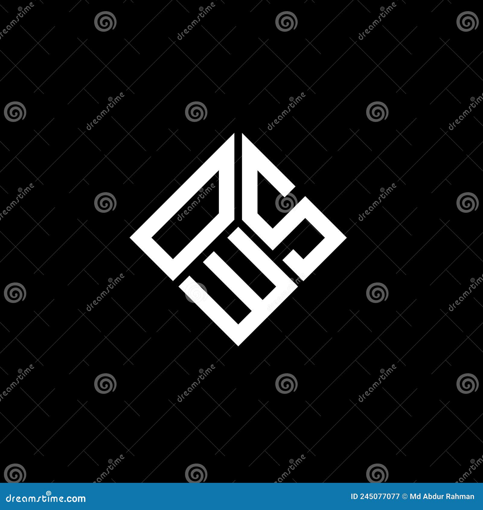 OWS Letter Logo Design On Black Background. OWS Creative Initials ...