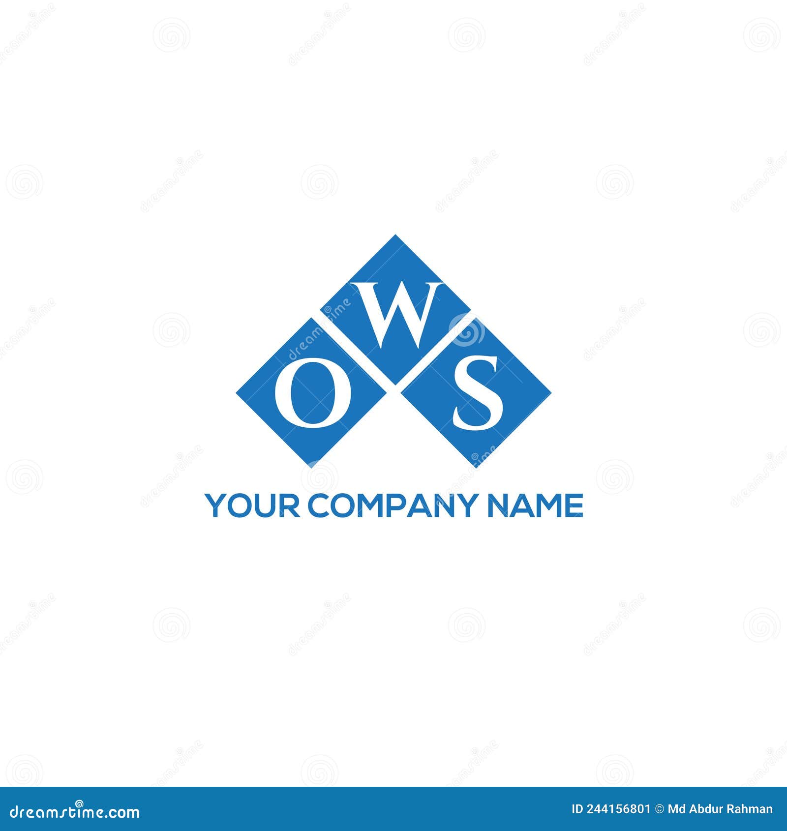 OWS Letter Logo Design on White Background. OWS Creative Initials ...