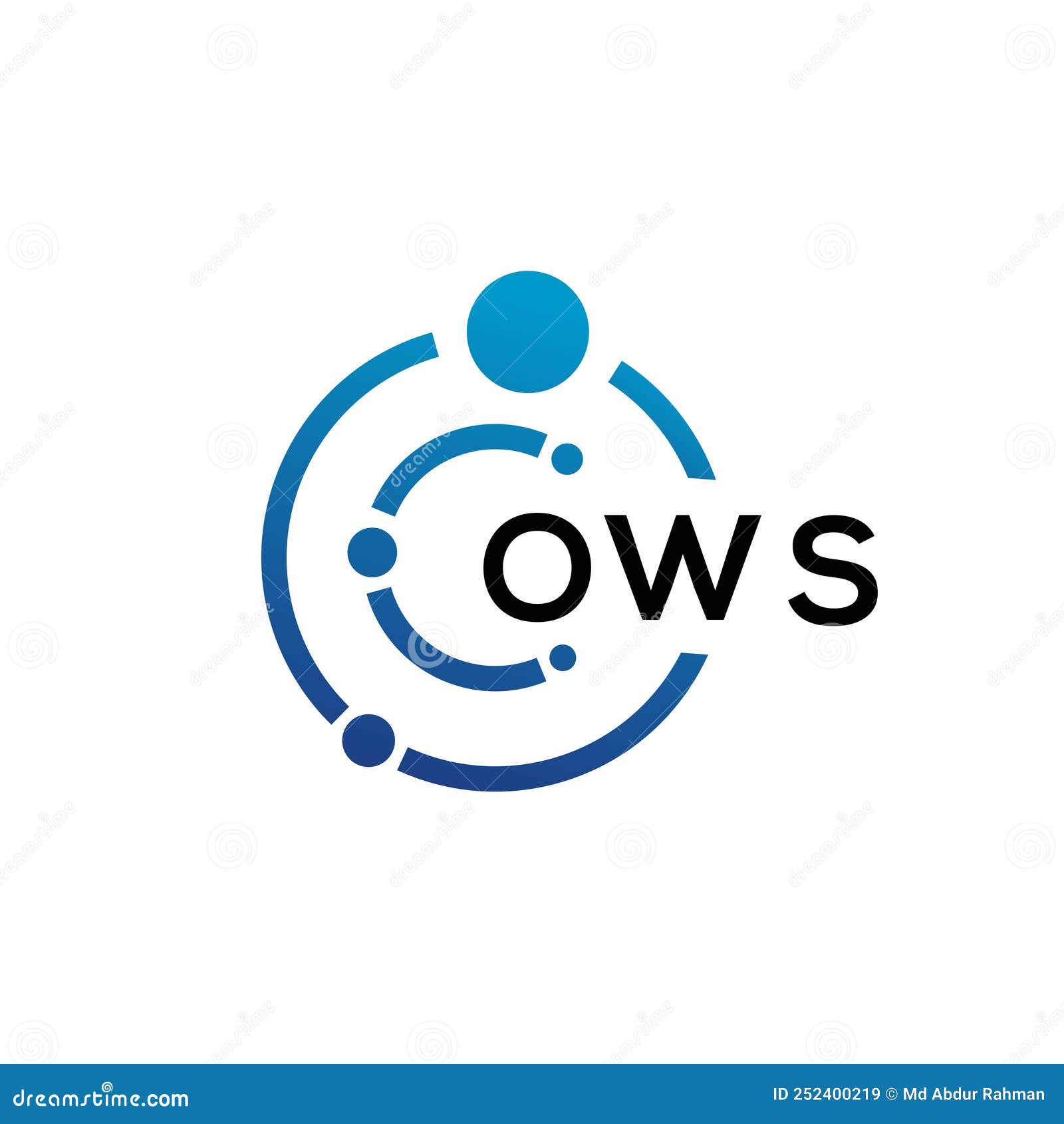 OWS Letter Technology Logo Design on White Background. OWS Creative ...