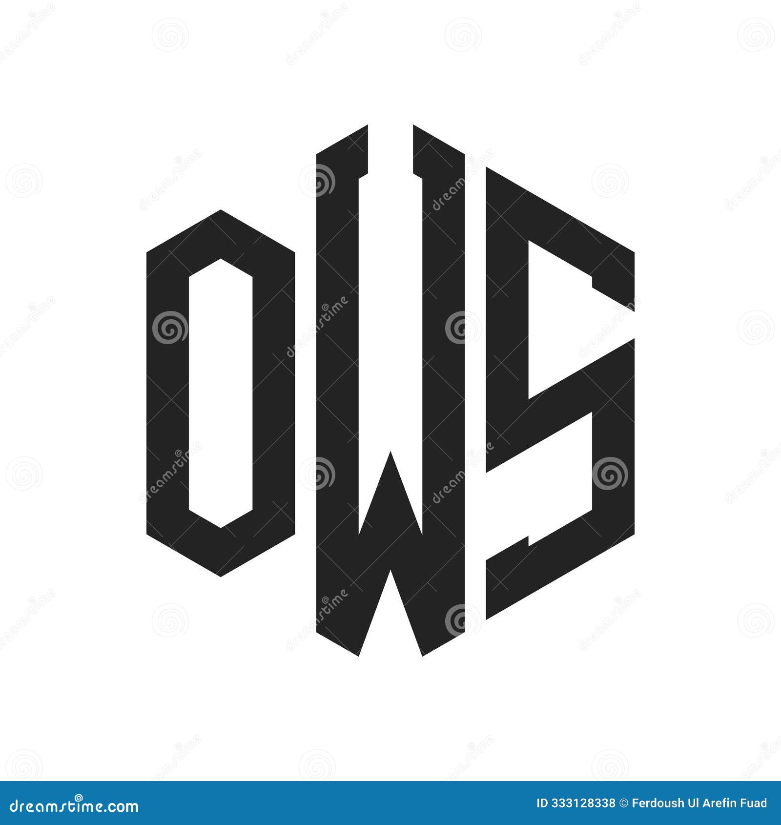 OWS Logo Design. Initial Letter OWS Monogram Logo Using Hexagon Shape ...