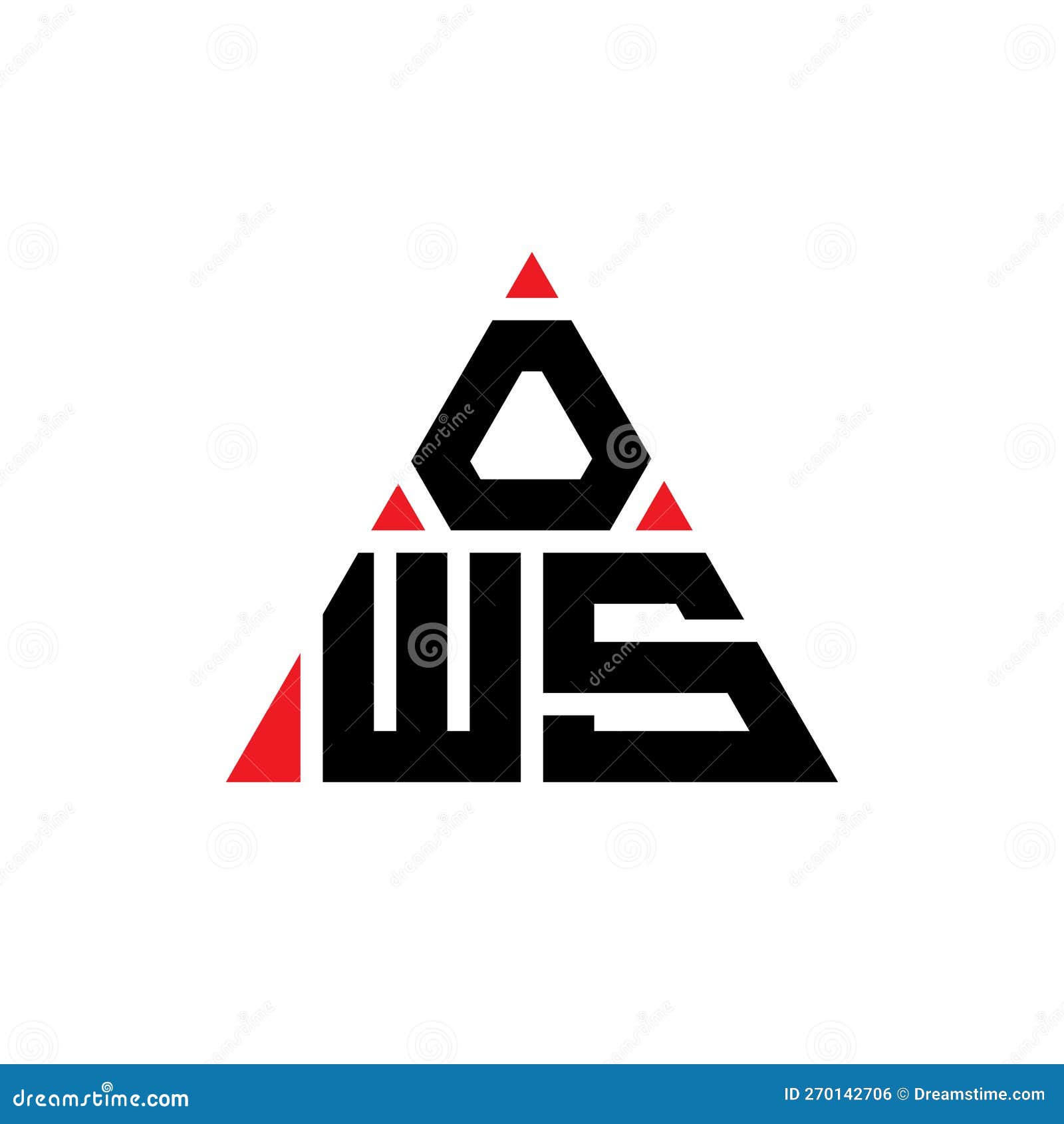 OWS Triangle Letter Logo Design with Triangle Shape. OWS Triangle Logo ...