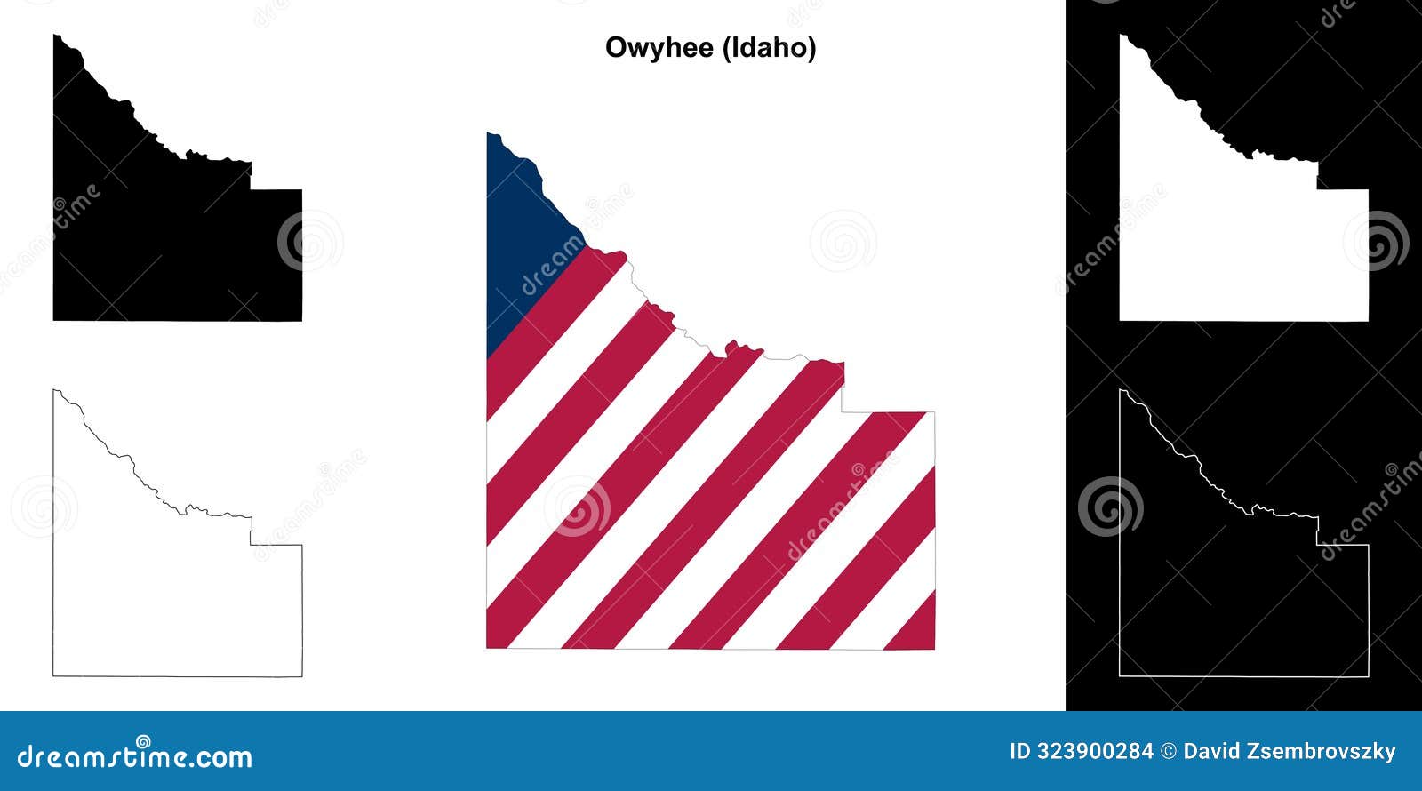 Owyhee outline map stock illustration. Illustration of region - 323900284