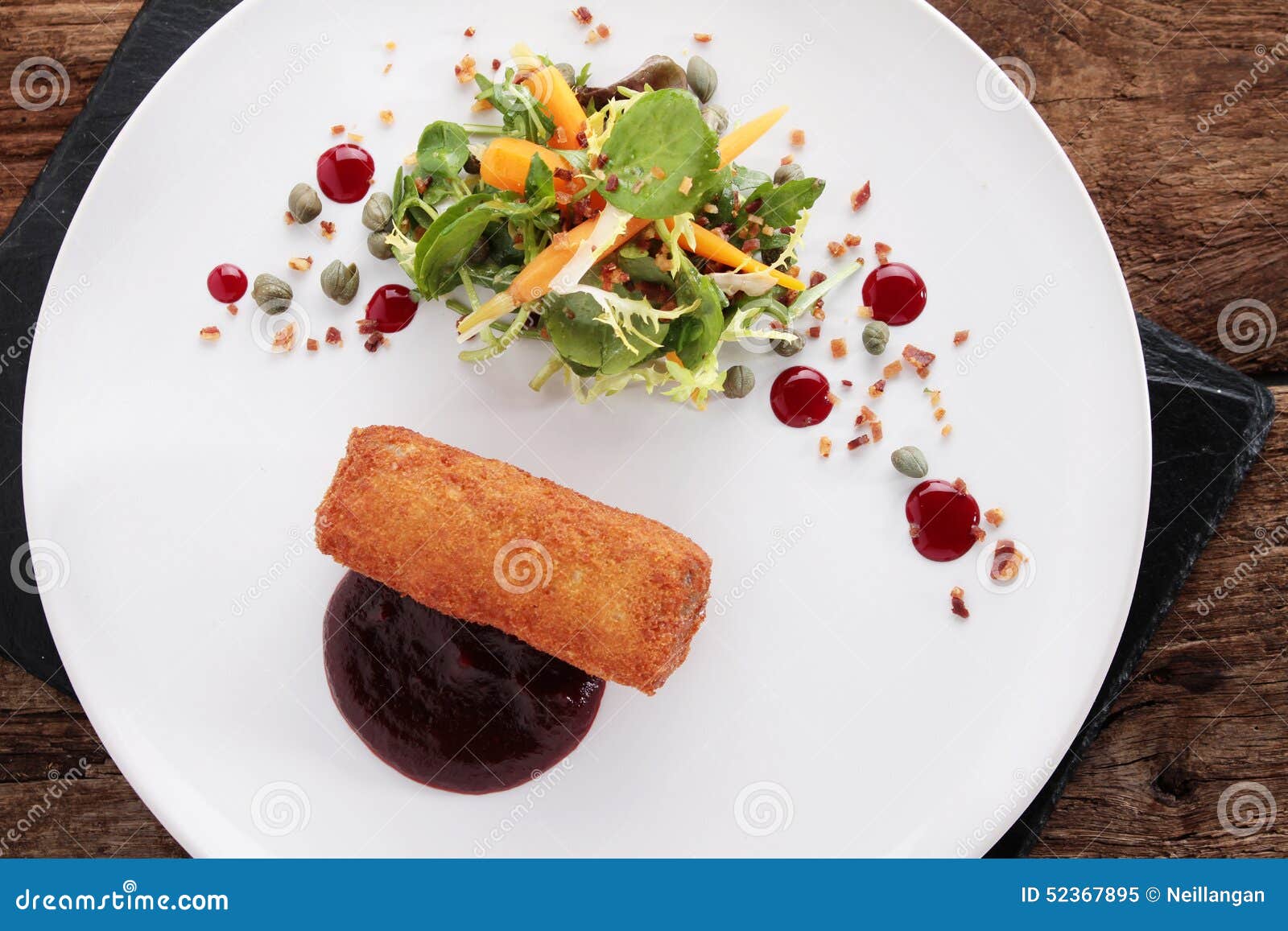 Ox Cheek Croquette Appetizer Stock Image - Image of table, cuisine ...