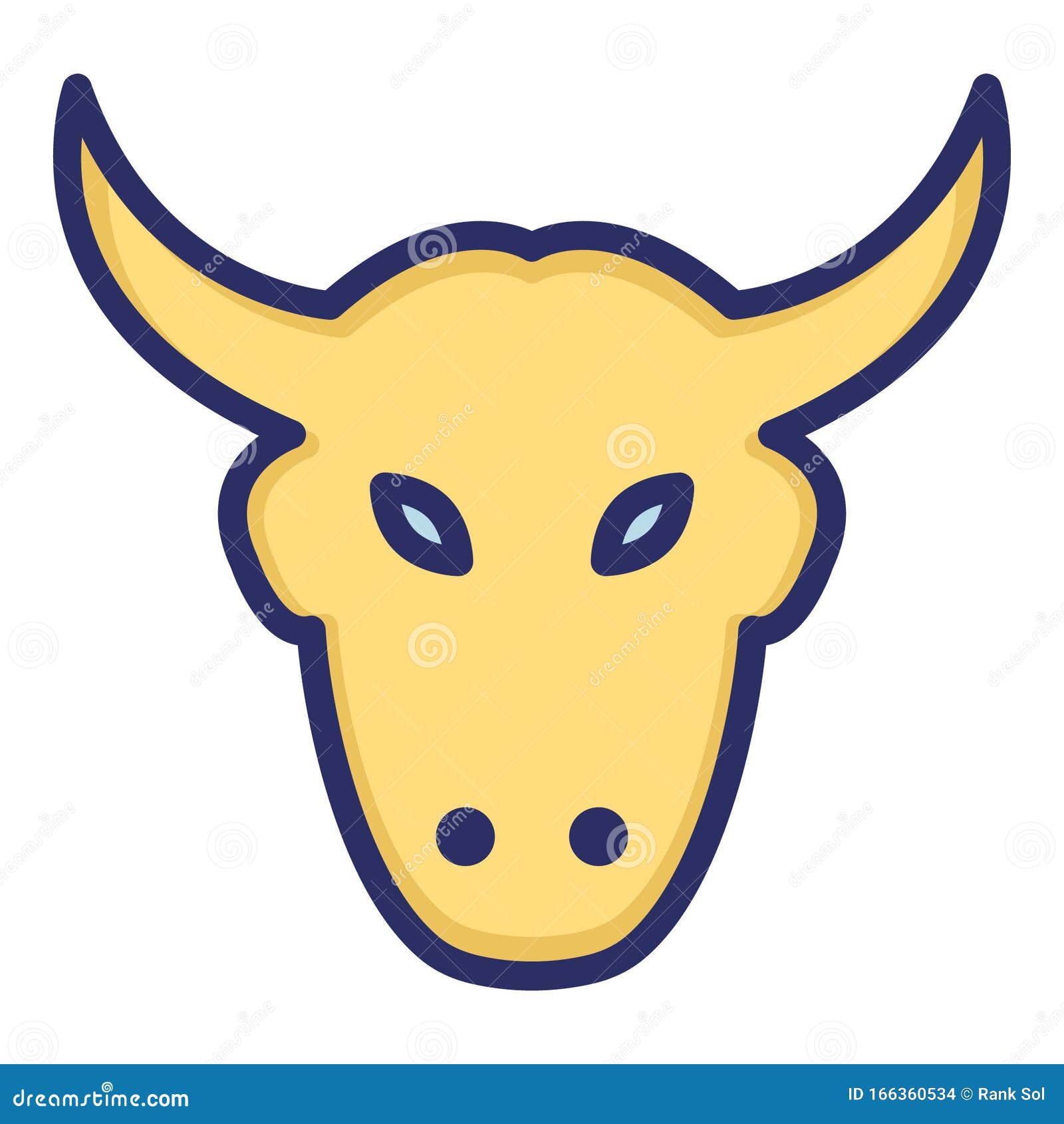 Ox Isolated Vector Icon Which Can Be Easily Modified or Edited As You ...