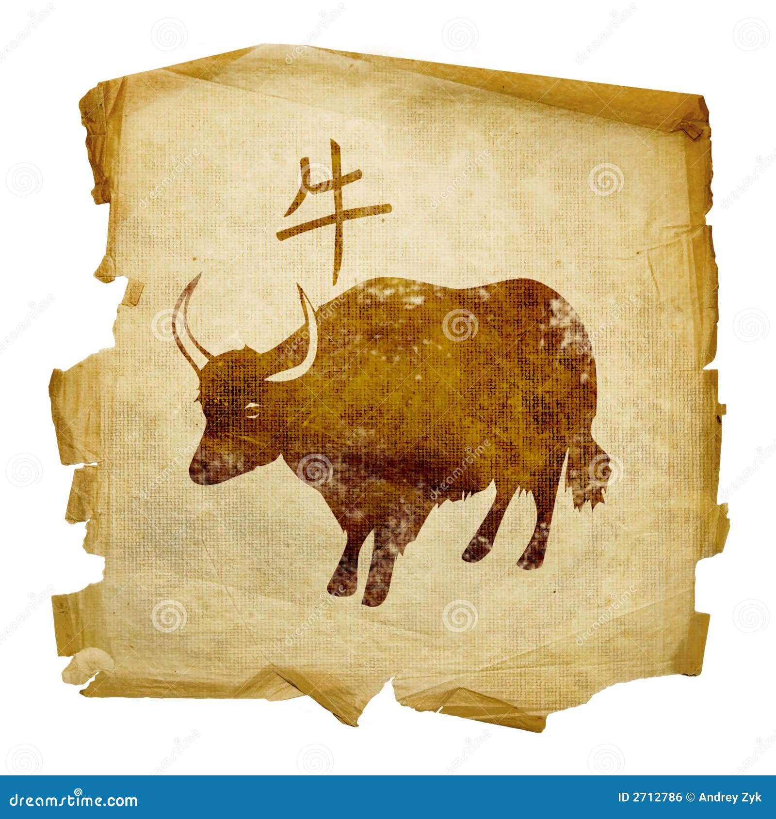 Ox Zodiac icon stock photo. Image of animals, astrology - 2712786