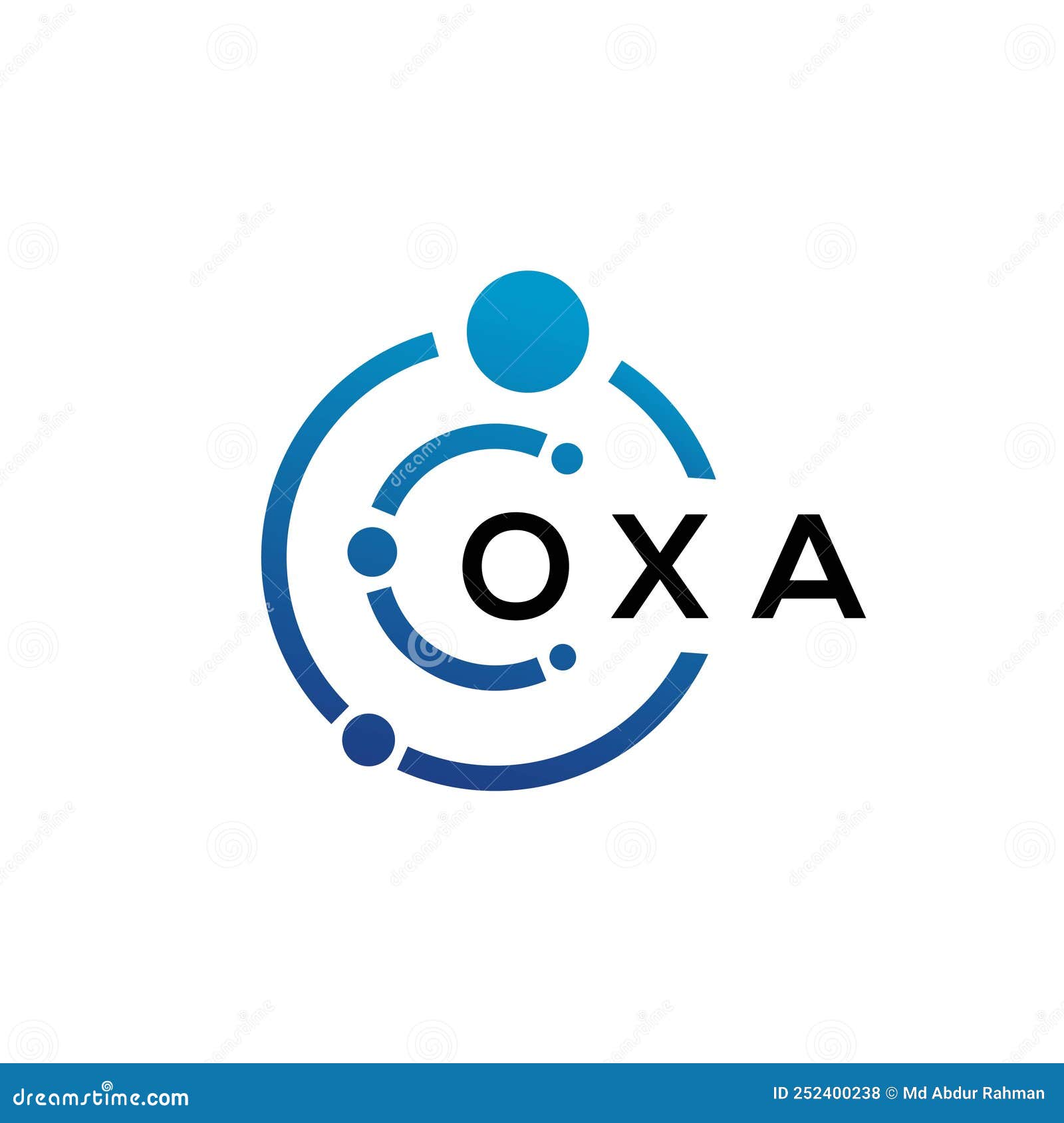 OXA Letter Technology Logo Design On White Background. OXA Creative ...