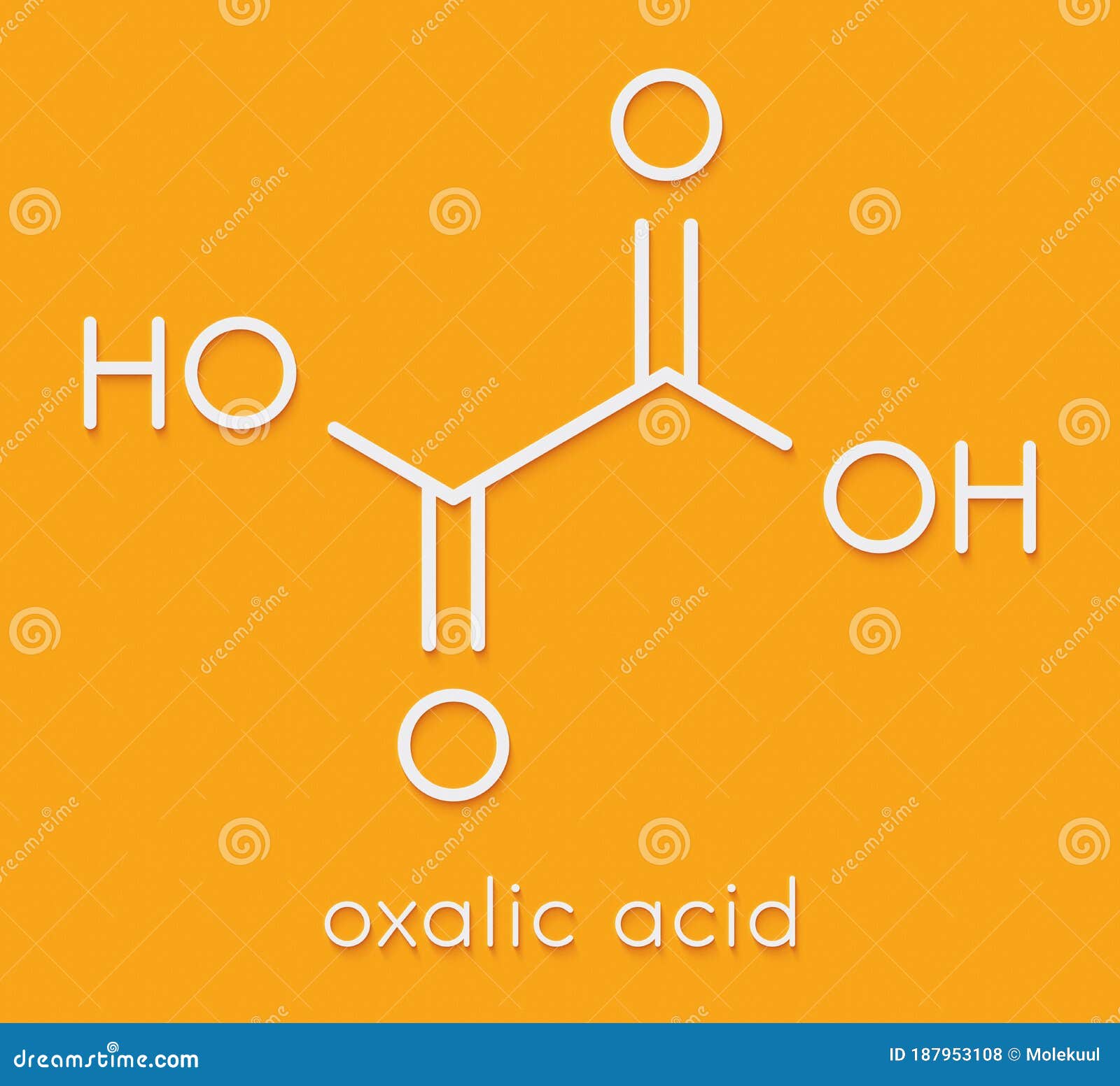 Oxalic Acid Molecule. Skeletal Formula. Stock Illustration ...