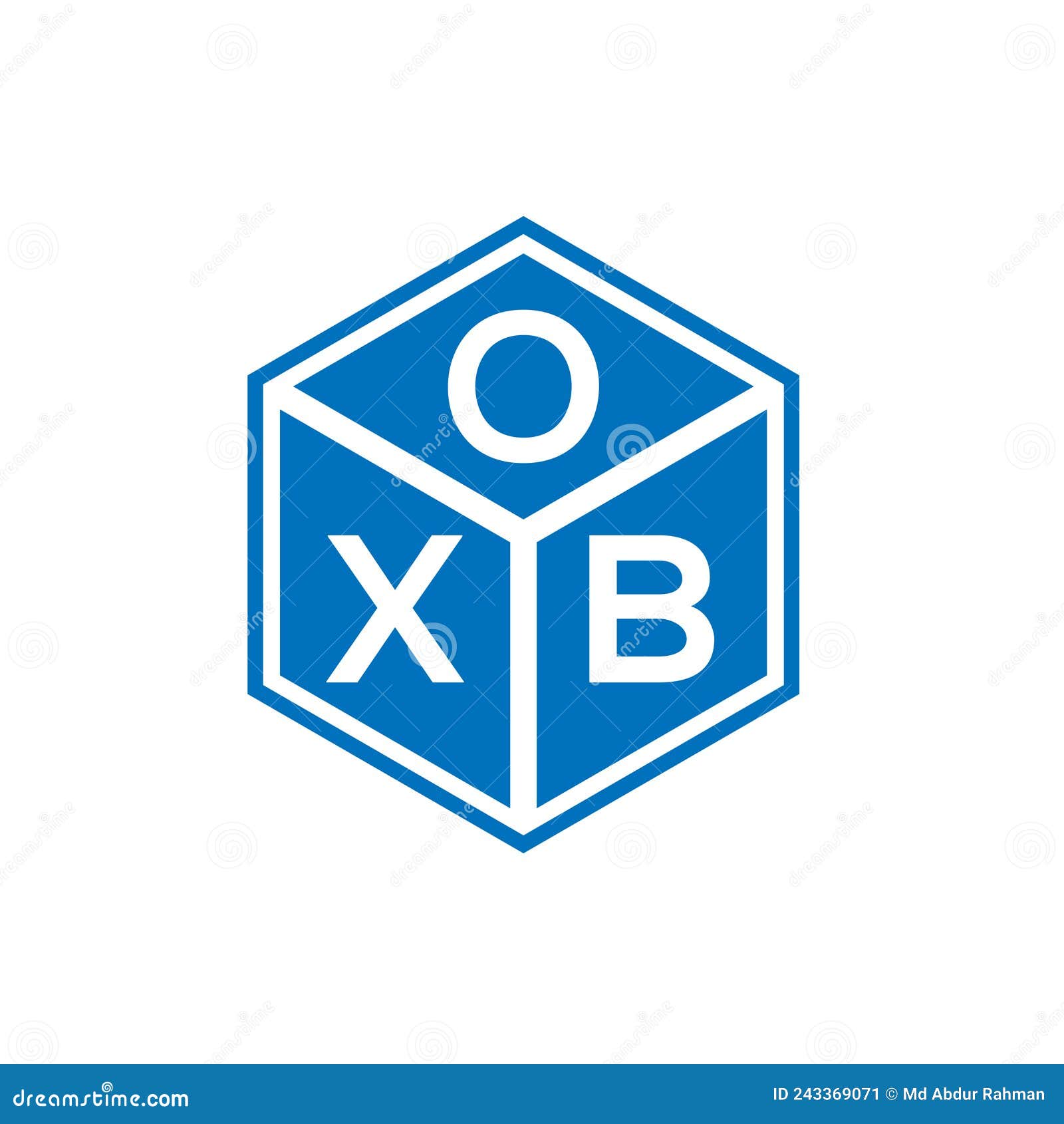 OXB Letter Logo Design on Black Background. OXB Creative Initials ...