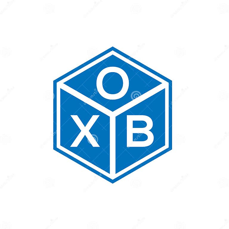 OXB Letter Logo Design on Black Background. OXB Creative Initials ...