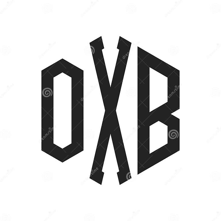 OXB Logo Design. Initial Letter OXB Monogram Logo Using Hexagon Shape ...