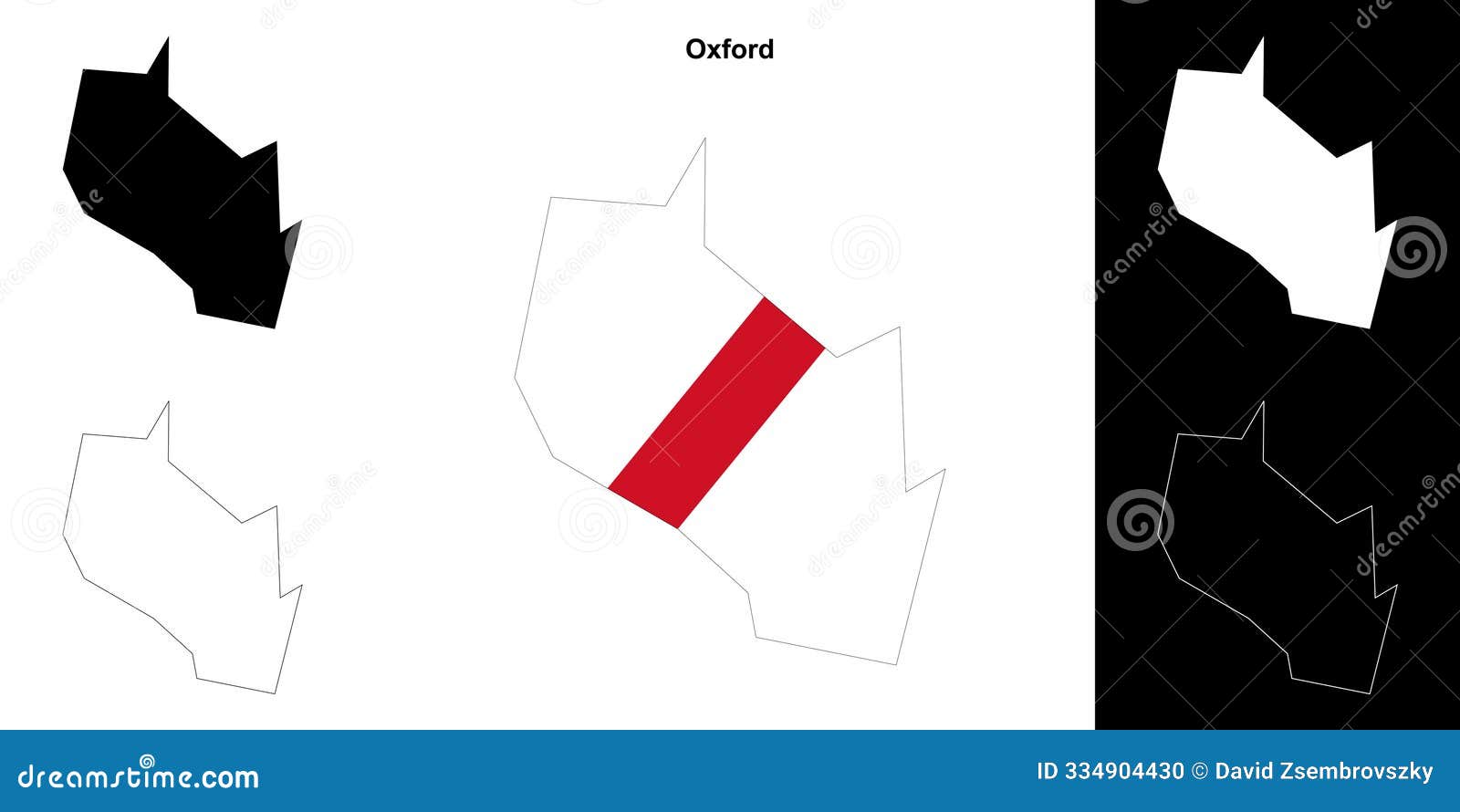 Oxford outline map stock illustration. Illustration of vector - 334904430