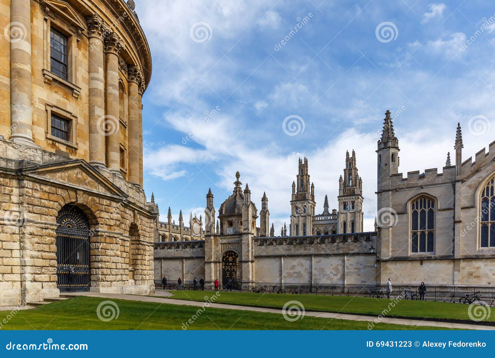 Oxford in spring morning stock image. Image of college - 69431223